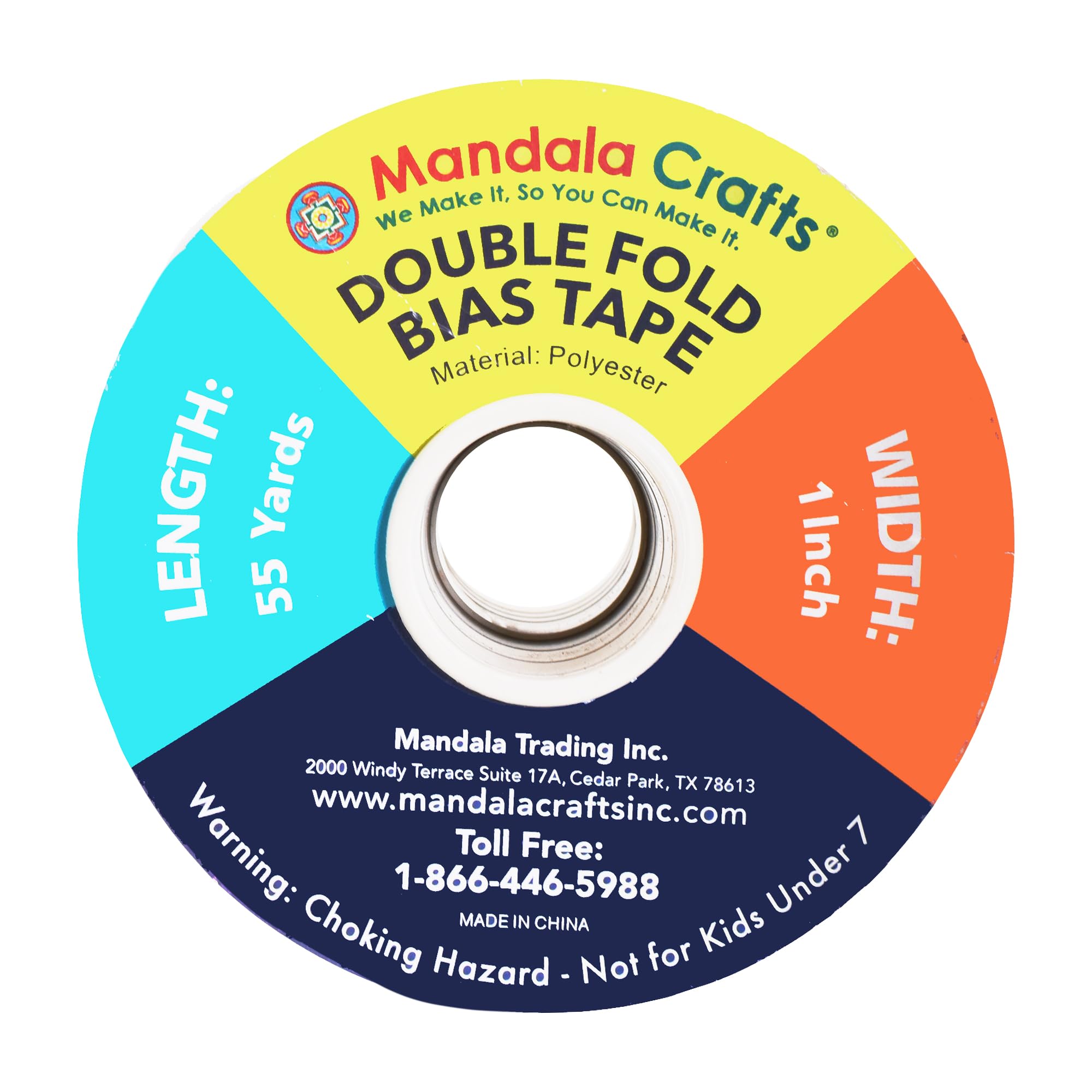 Snapklik.com : Double Fold Bias Tape For Sewing - 55 Yds Off White Bias ...