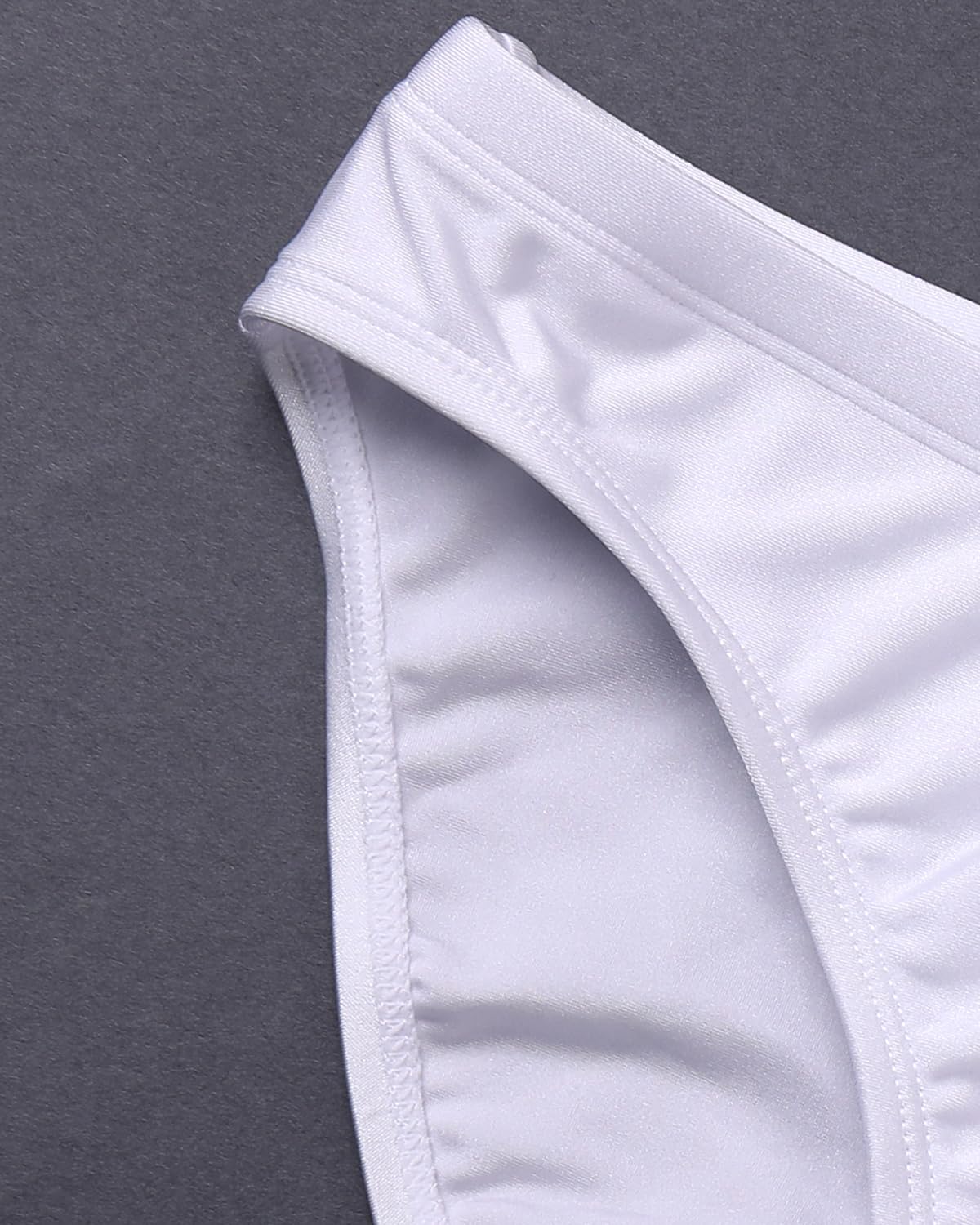Snapklik.com : YUZHOU Mens Solid Swim Briefs Low Rise Beach Bikini