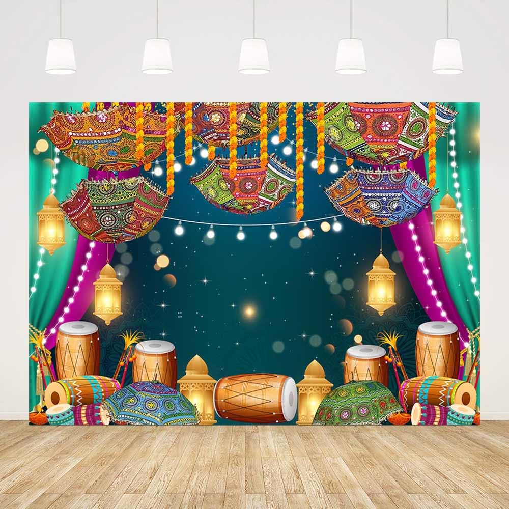 7x5ft Indian Traditional Wedding Backdrop Mendhi Night Indian Wedding ...