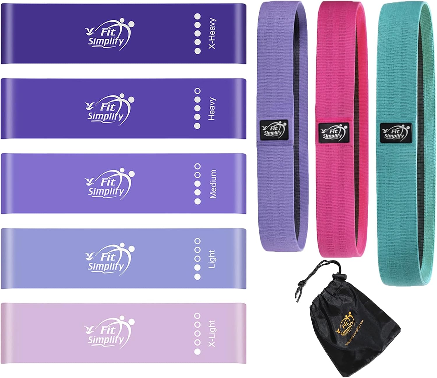 Amazon.com: Fit Simplify Resistance Loop Exercise Bands and Fabric ...