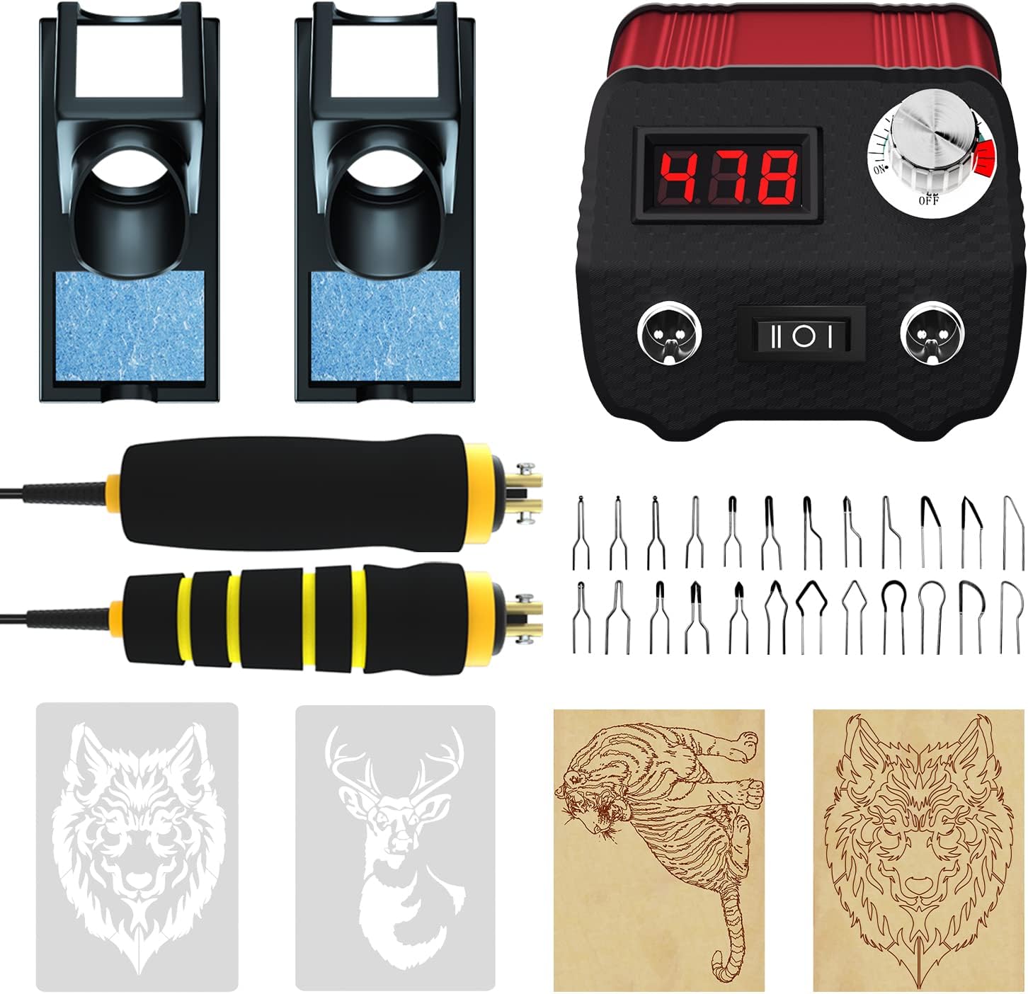 Amazon.com: Professional Wood Burning Kit， 60W Pro Pyrography Pen Wood ...