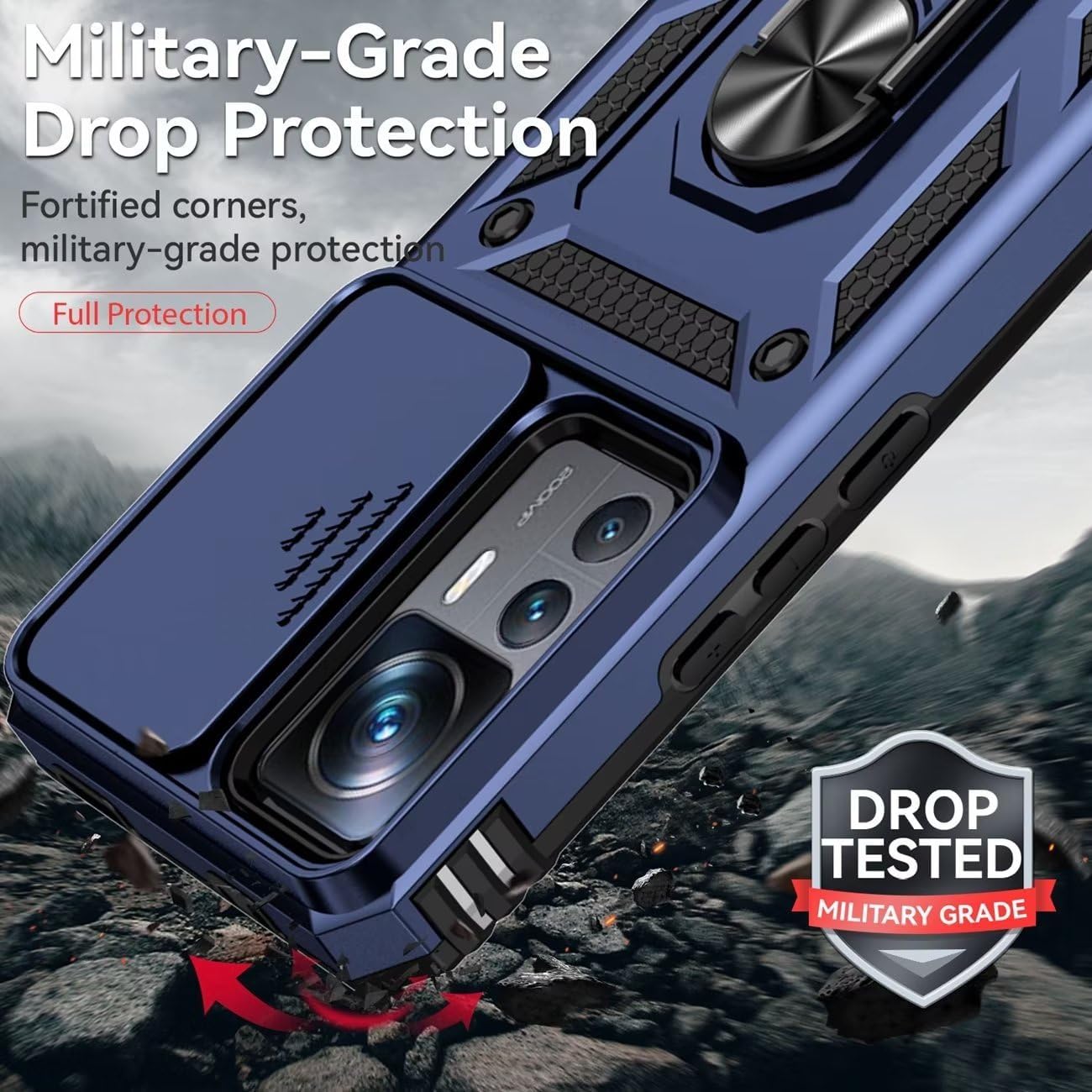 for Xiaomi 12T Pro/12T/Redmi K50 Ultra Case with Tempered Glass Screen ...