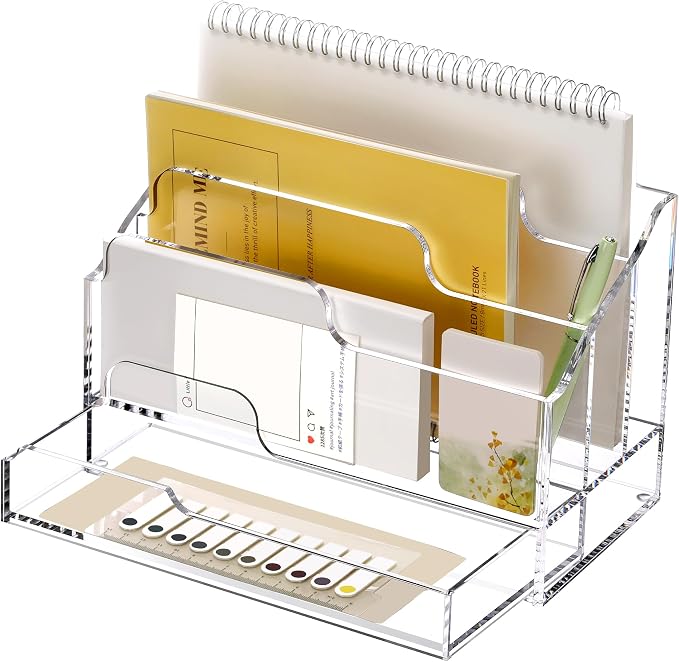 Amazon.com: SANRUI Acrylic Desk Organizers and Accessories，Clear Office ...
