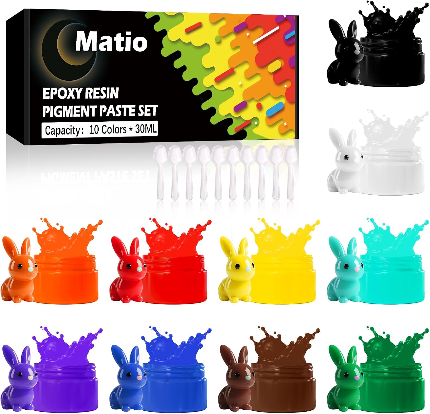 Amazon.com: Matio 10 Color Pigment Paste for Epoxy Resin Color Pigment ...