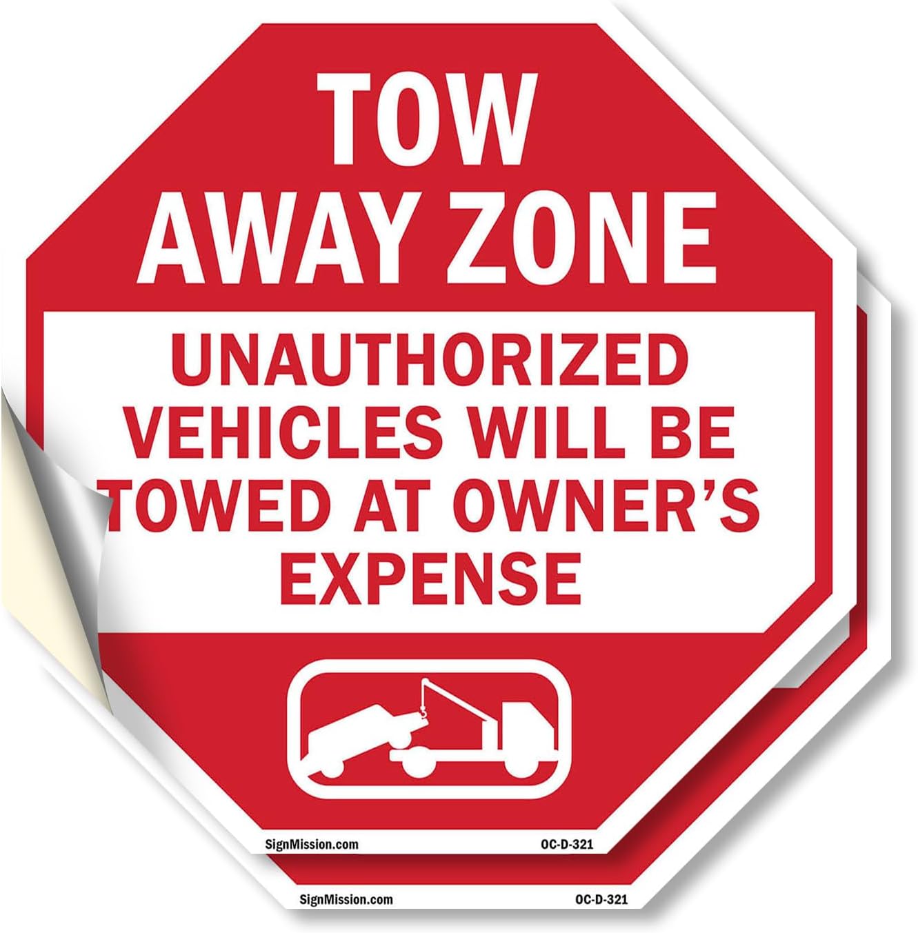Amazon.com : Tow Away Zone Unauthorized Vehicles Will Be Towed at Owner ...