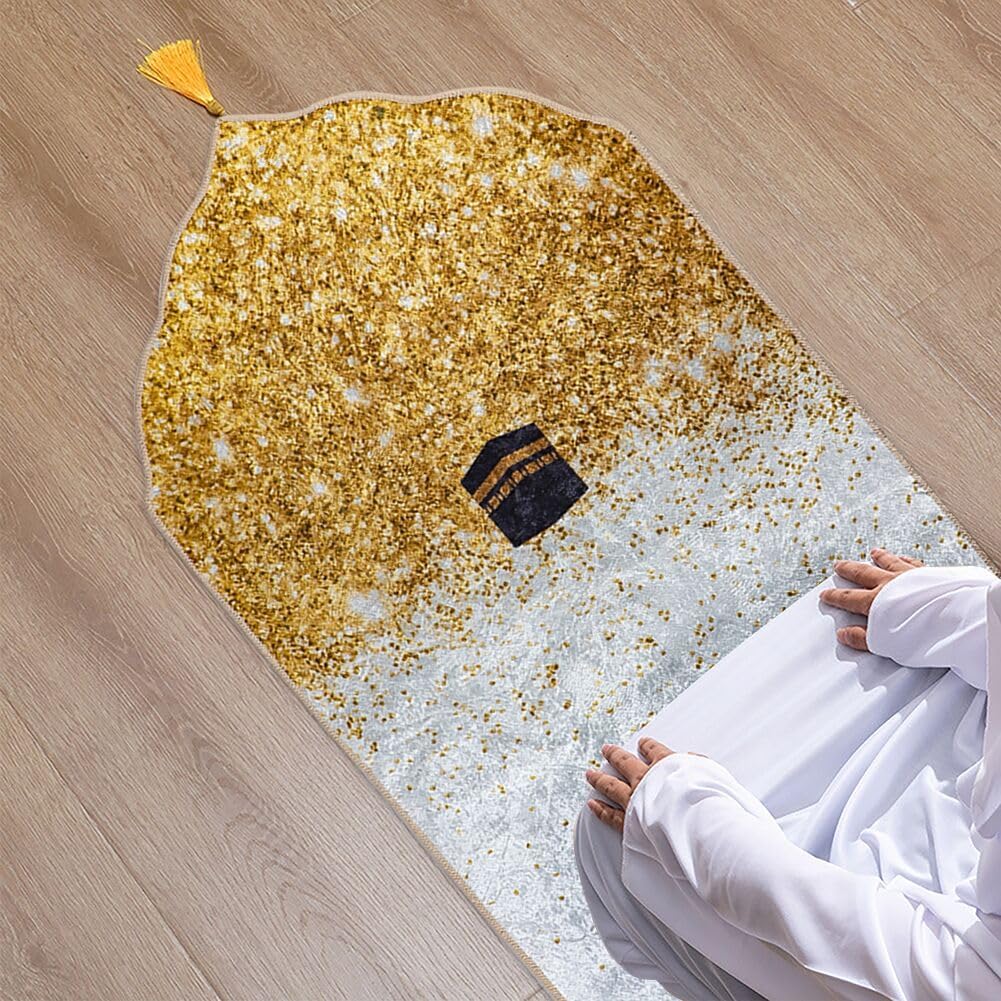 Amazon.com: Muslim Prayer Rug Mats Turkish Islamic Velvet Prayer Rug ...