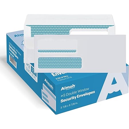 Amazon.com : #10 Single Left Window Security Tinted Envelopes, Gummed ...