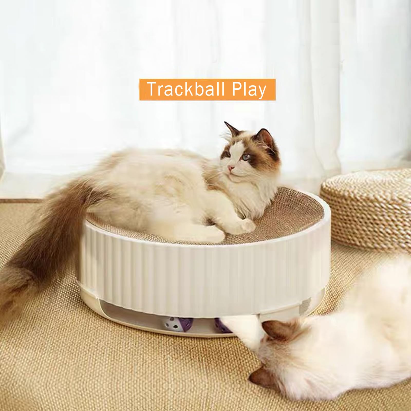 Cat Scratcher, Round Cat Cardboard Bed, Cat Scratch Pad for Indoor Cats ...