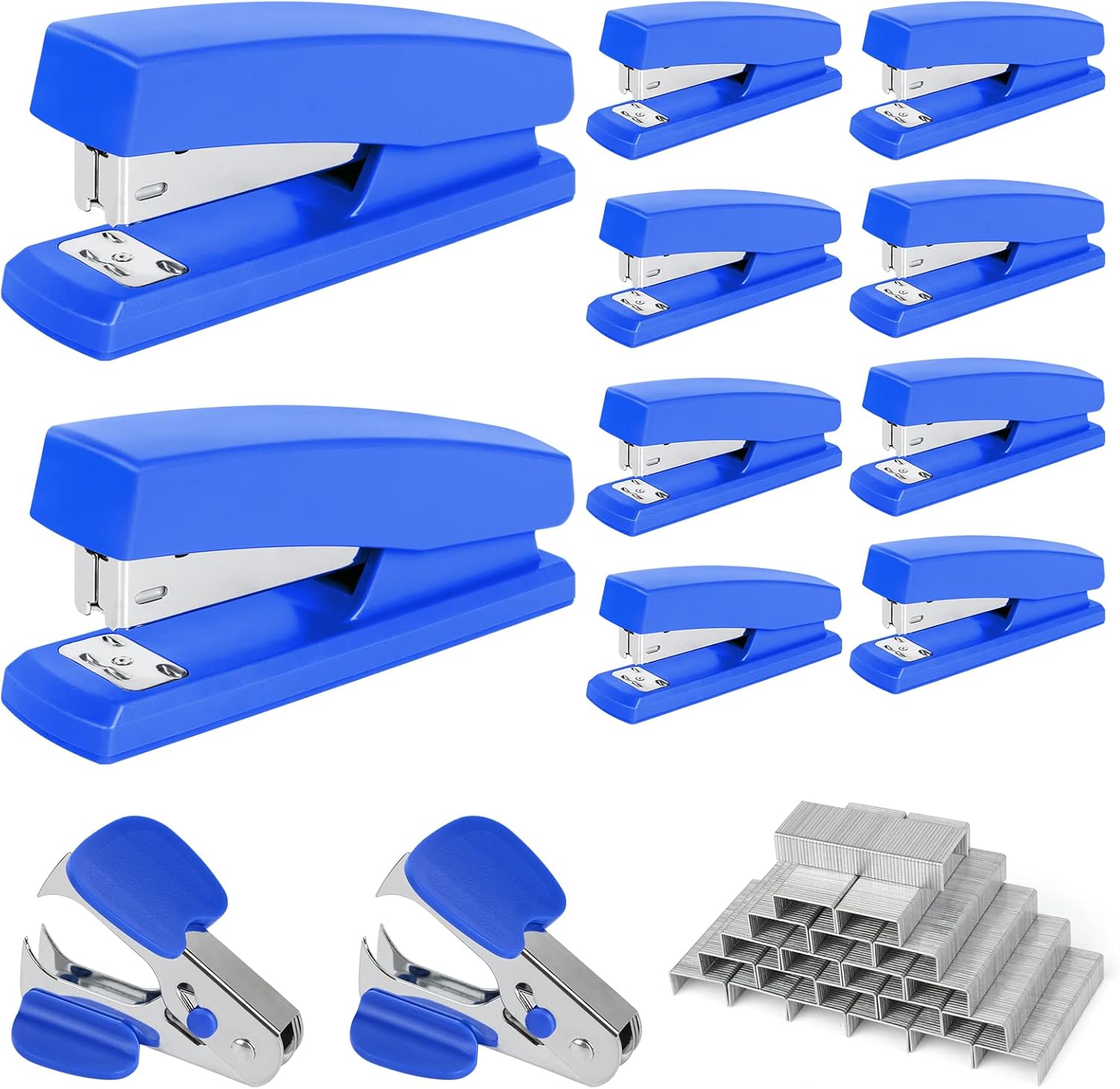 Amazon.com : 12 Pcs Staplers Metal Desktop Staplers Bulk Set for Office ...