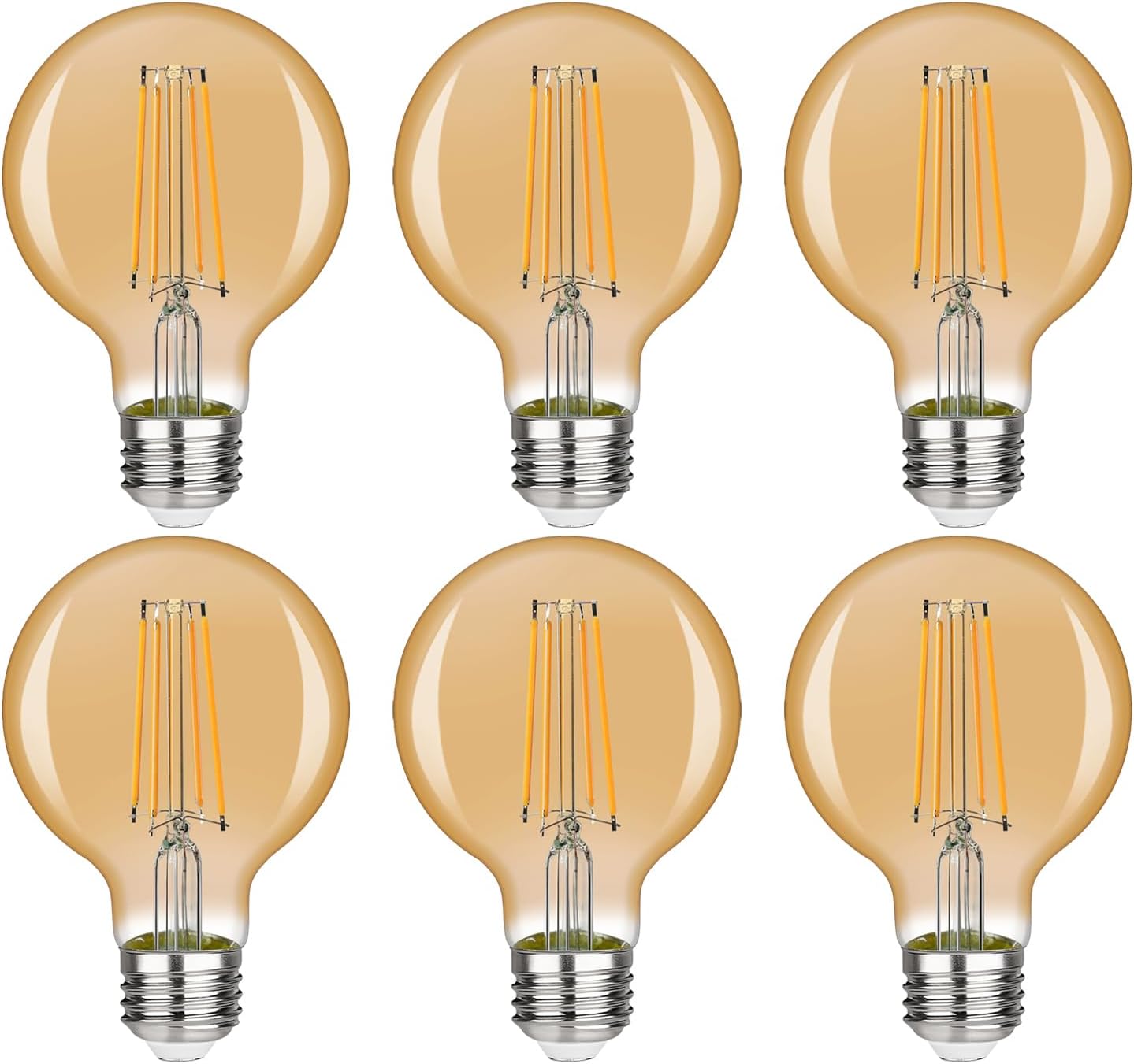 G95 LED Edison Globe Light Bulb, Natural White 4000K, 9W Equivalent to ...