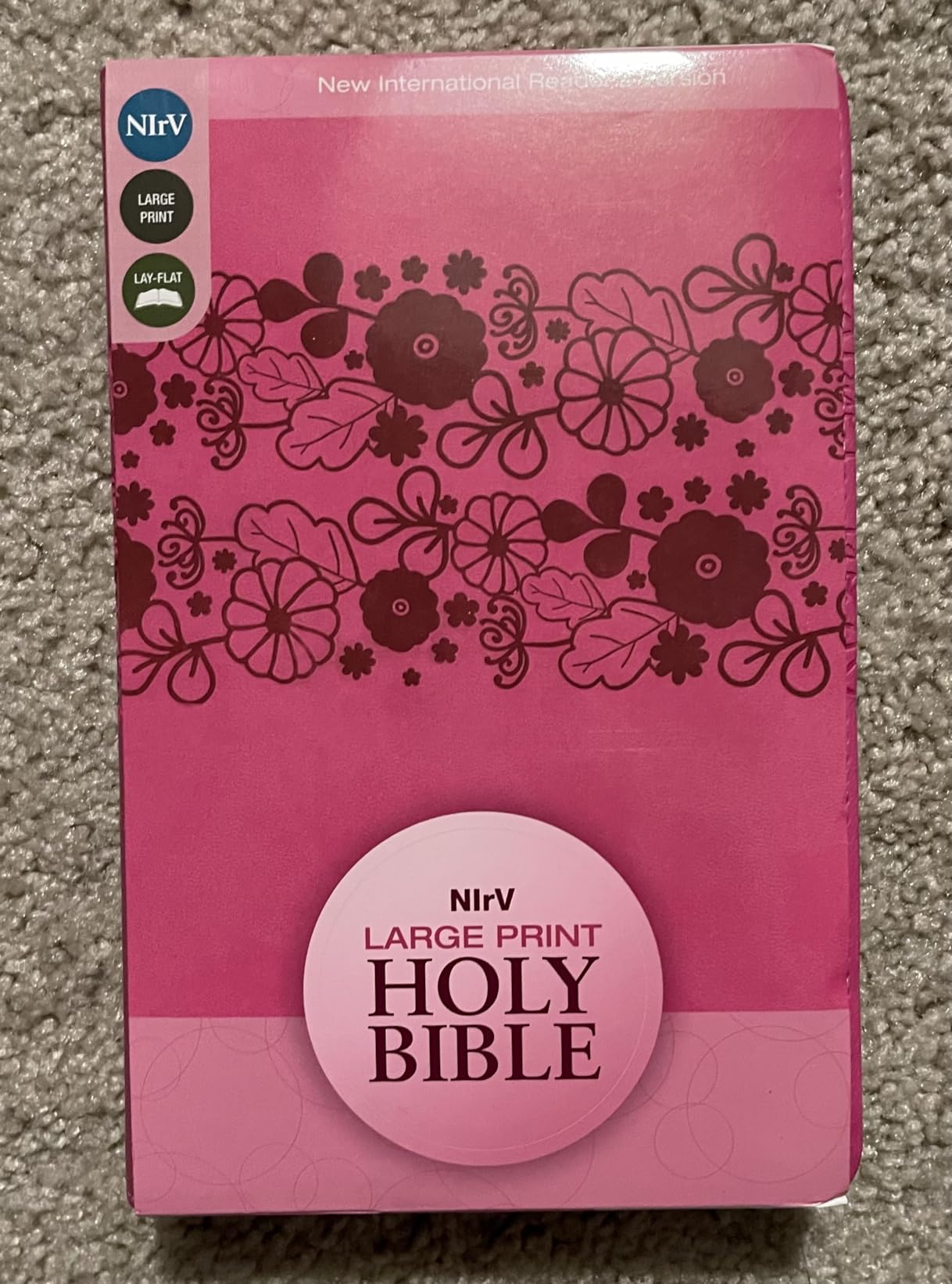 Amazon.com: NIrV, Holy Bible, Large Print, Leathersoft, Pink ...