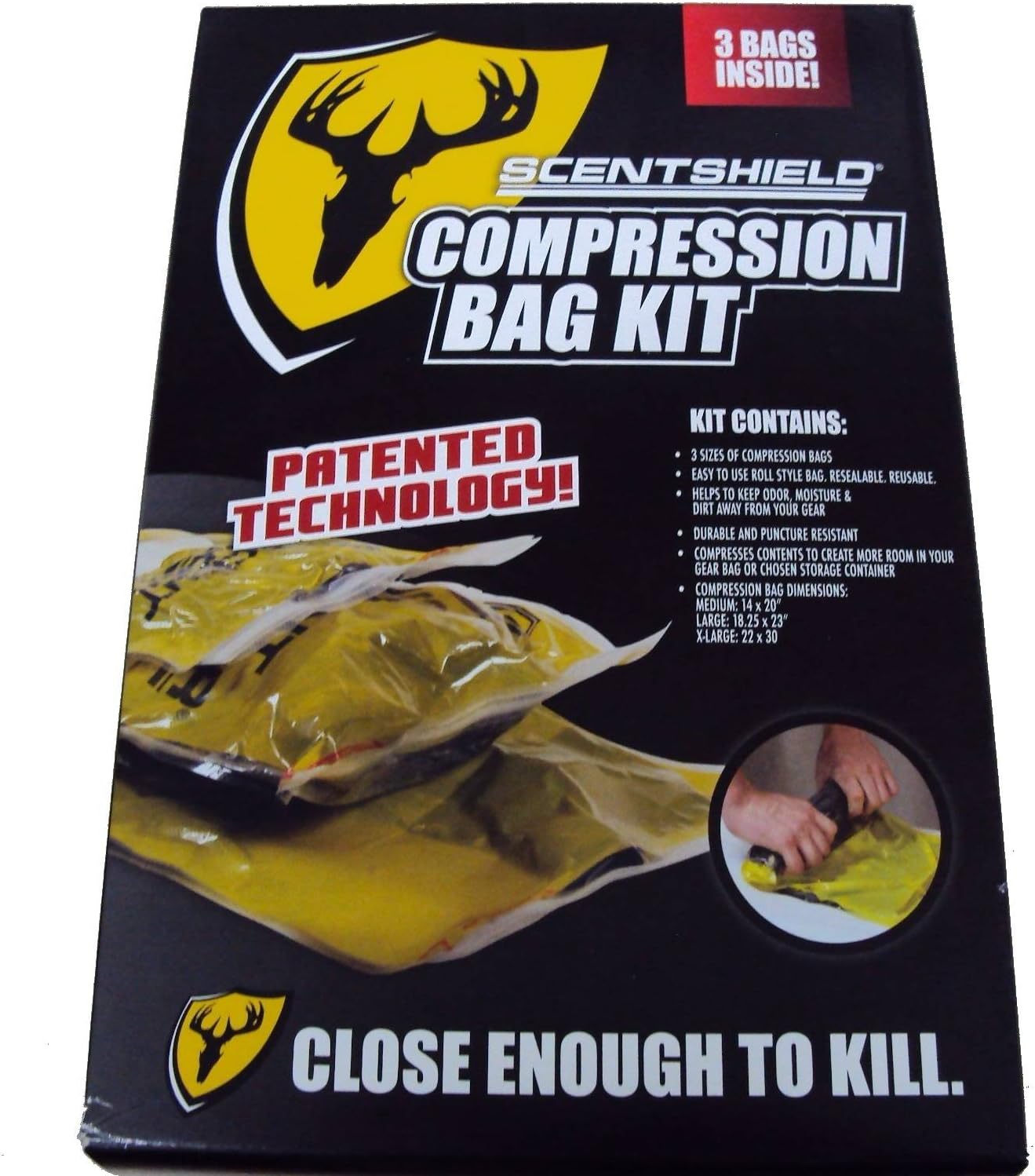 Amazon.com : SCENTBLOCKER Scent Blocker Men's SS Compression Bag Kit ...