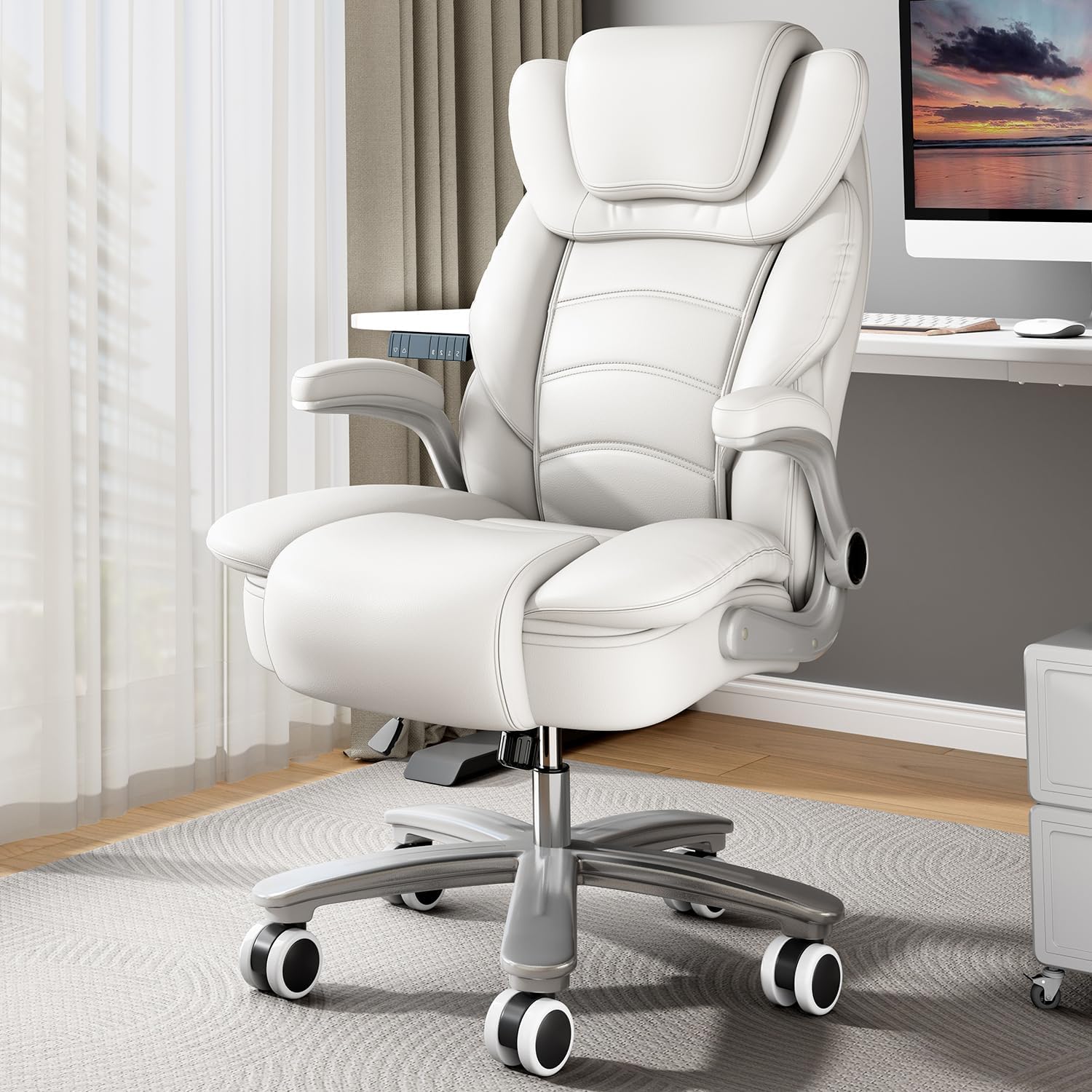 Amazon.com: 500LBS Executive Chair, Ergonomic High Back Desk Office ...