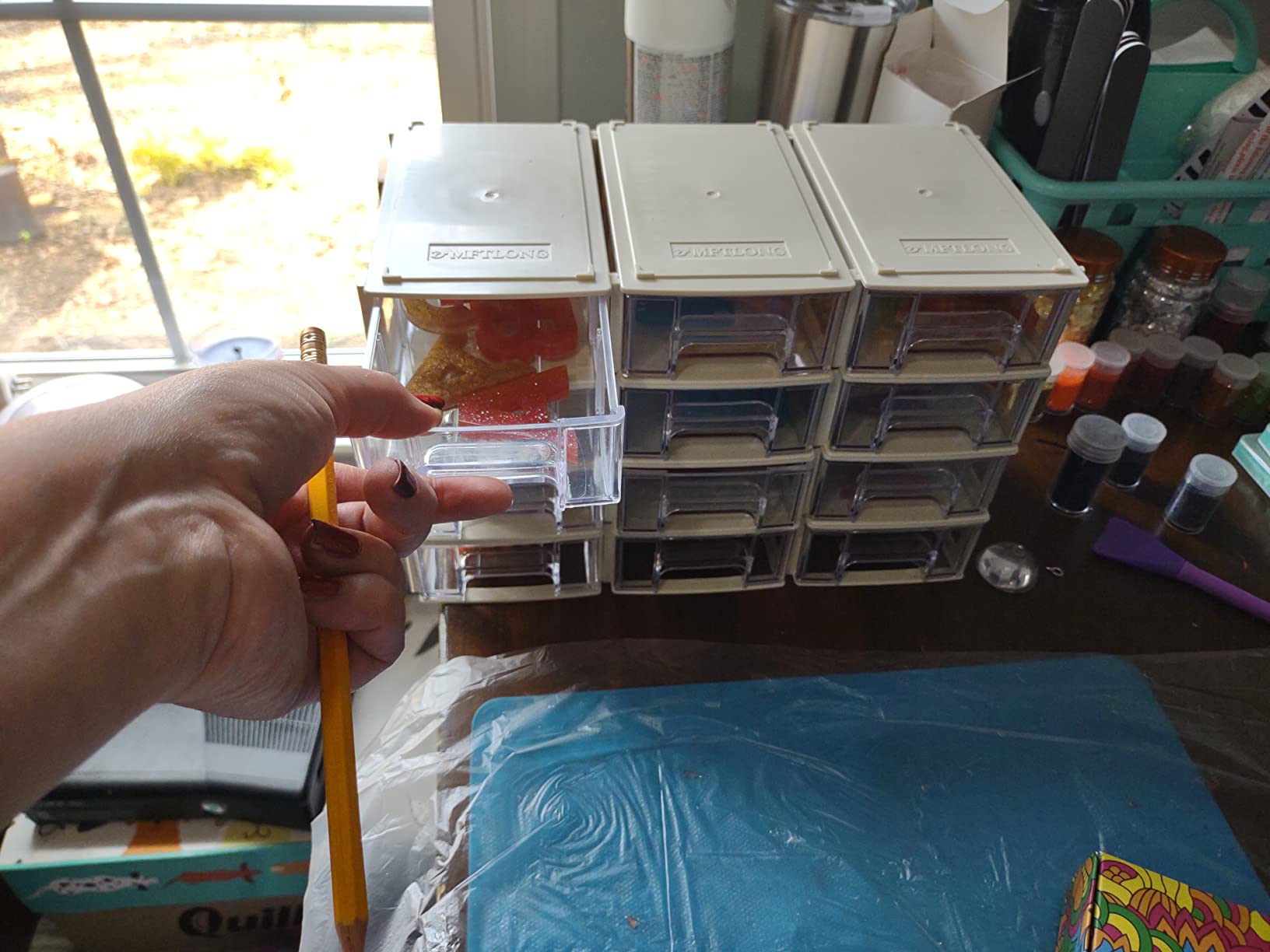 $6/mo - Finance ZIIYAN Set of 12 Plastic Desktop Stackable Modular ...