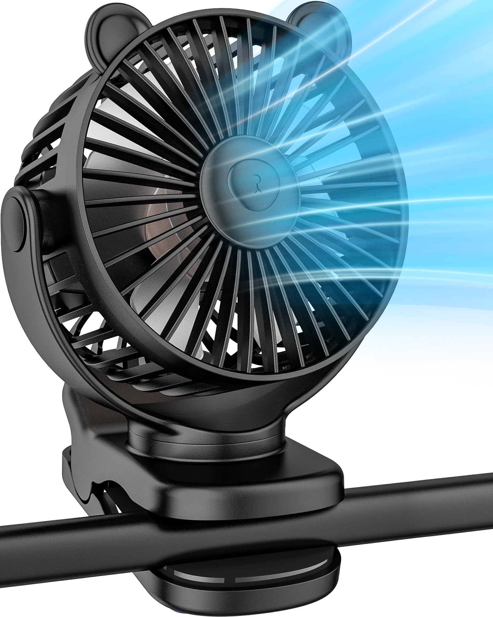 Clip on Fan, Portable Fan, Small Desk Fan, Battery Operated Stroller ...