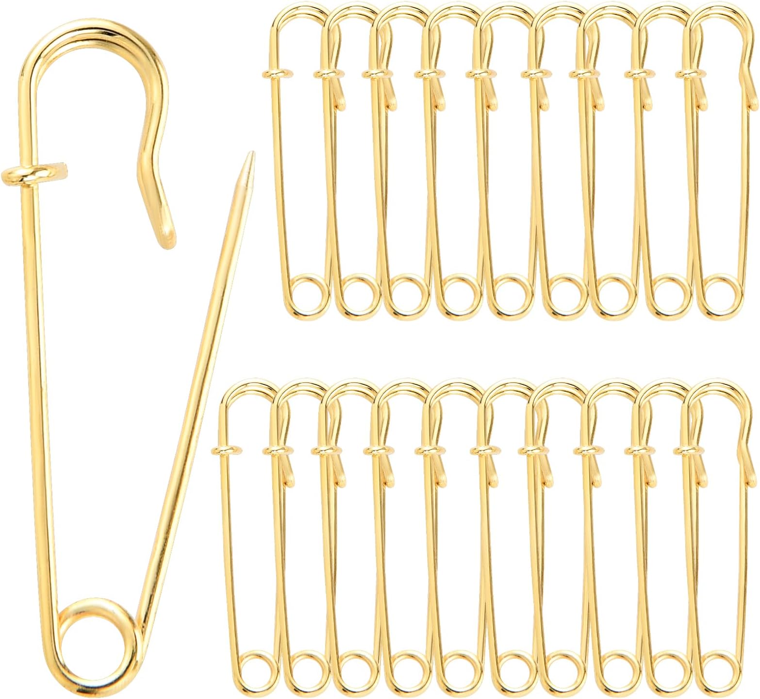 Amazon.com: Mix Different Size Golden Colour Safety pin/Saree pin Set ...
