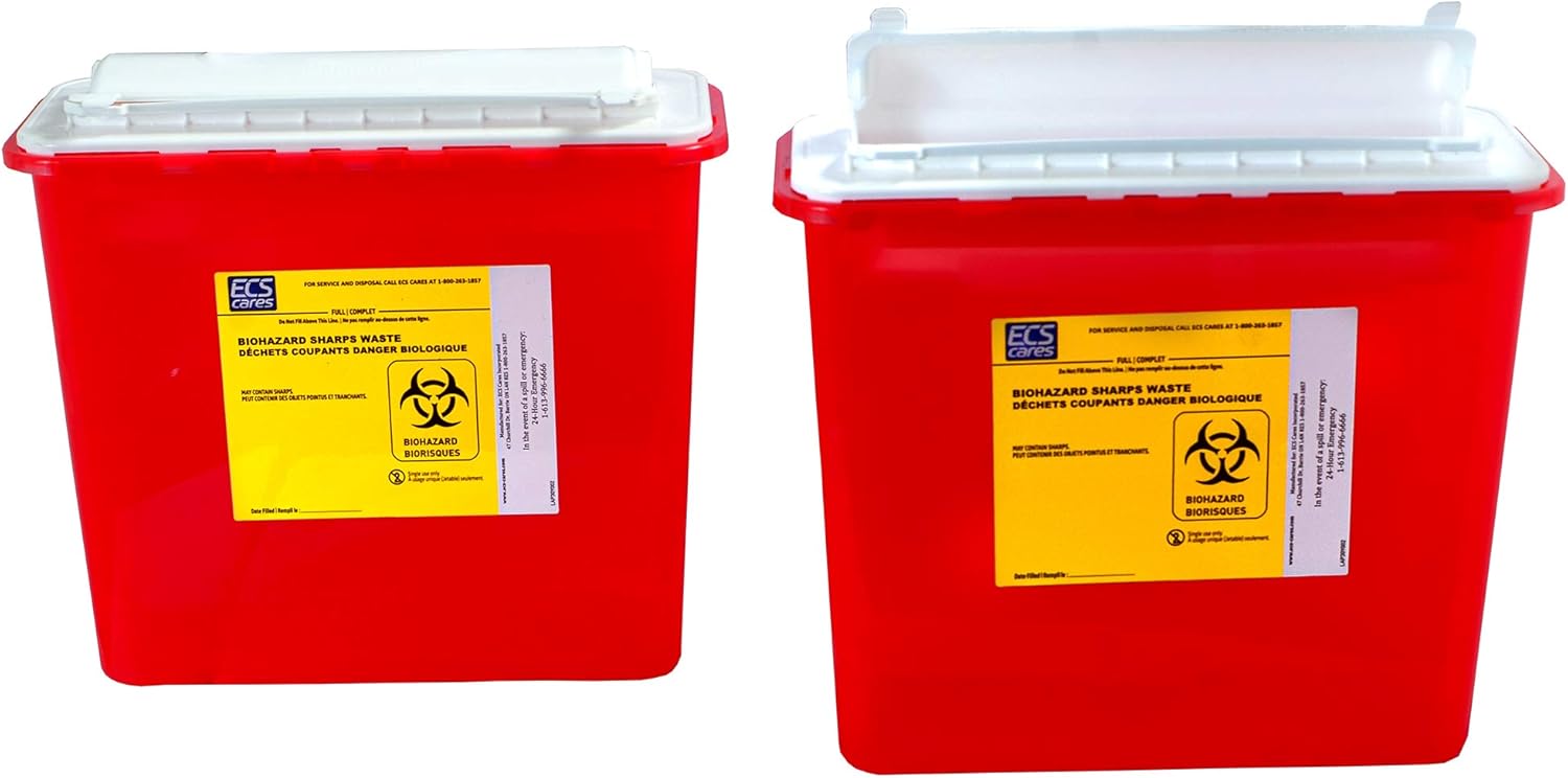 Amazon.com: Secure Sharps - AP 5.4 Quart Sharps Container, Horizontal ...