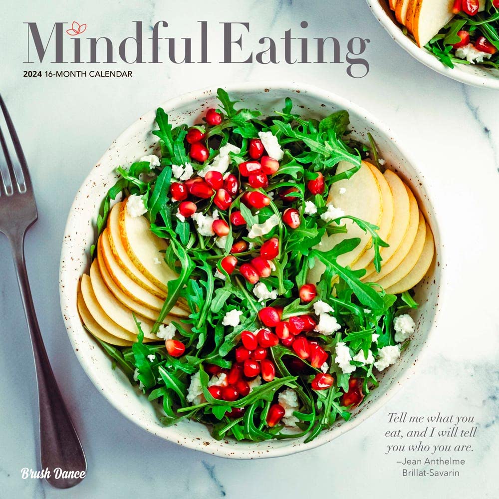 Mindful Eating | 2024 12 x 24 Inch Monthly Square Wall Calendar | Brush ...
