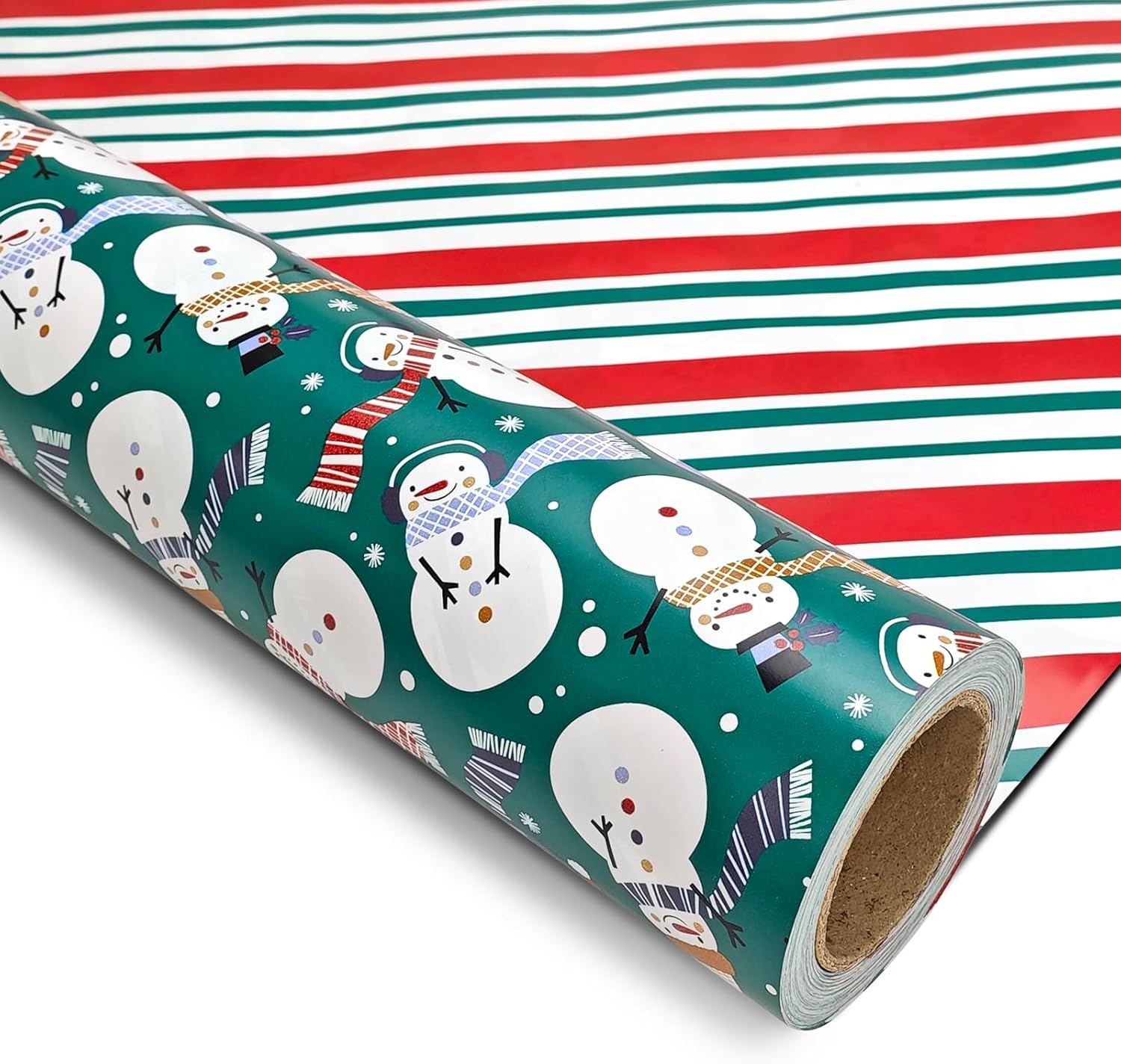 Amazon.com: LDGOOAEL Reversible Christmas Wrapping Paper Jumbo Roll ...