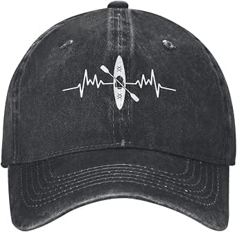 Kayak Heartbeat Hats Funny Dad Hat Adjustable Vintage for Men Women ...