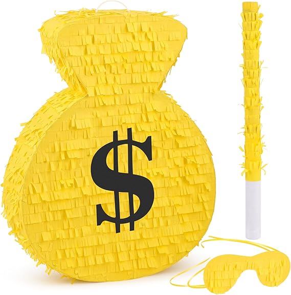 Amazon.com: Deekin 3 Pcs Large Cute Piñata Money Set with Stick Eye ...
