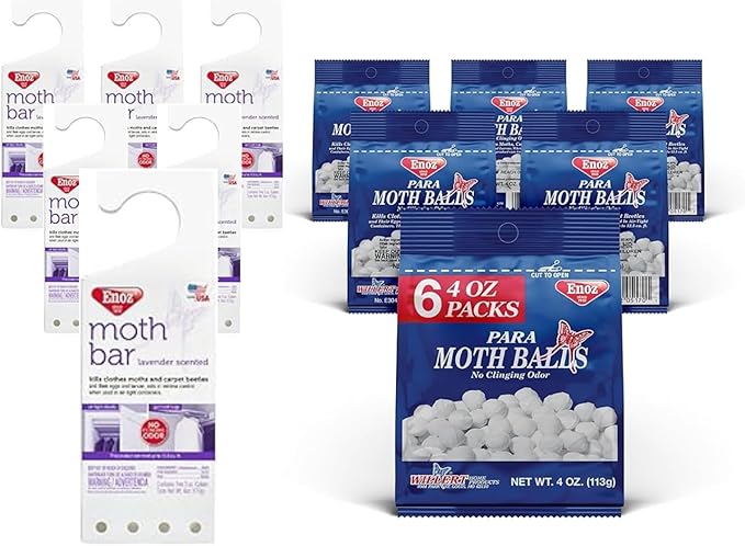 Amazon.com: Enoz Moth Balls and Lavender Moth Cake Bundle - para Moth ...