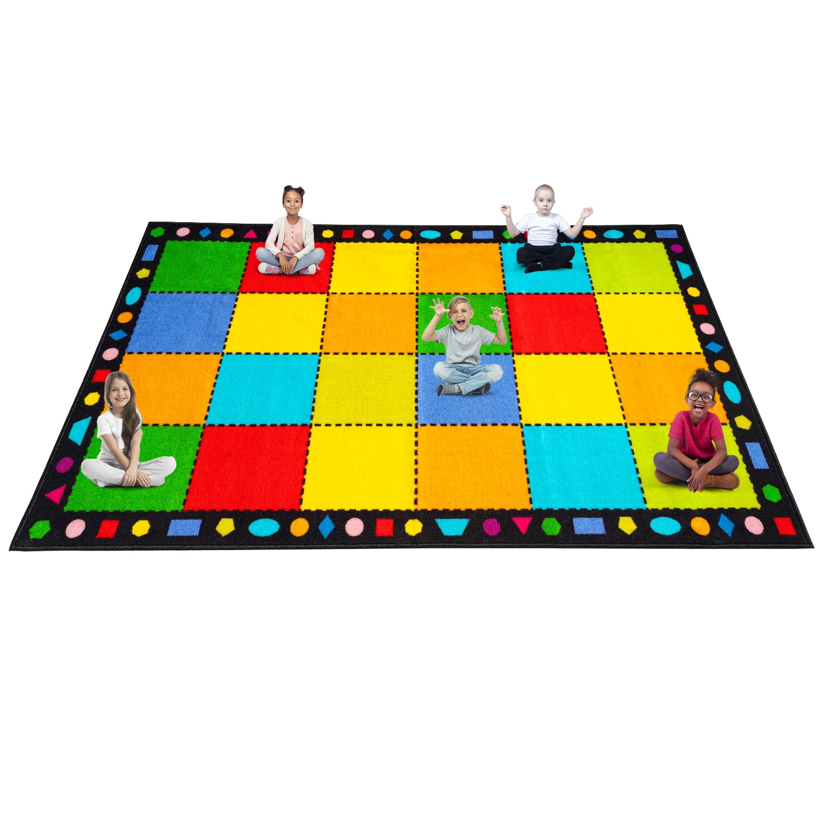 Amazon.com: Booooom Jackson Thick Classroom Rug Elementary,13'x7'5 ...