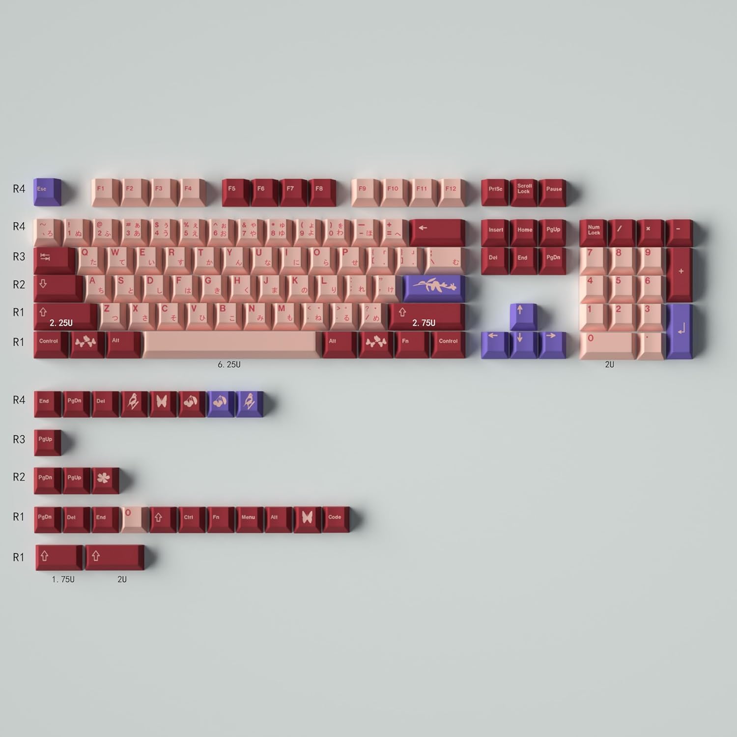 Amazon.com: GeRRiT GMK Blossom Pink Keycaps - Original Height PBT Heat ...