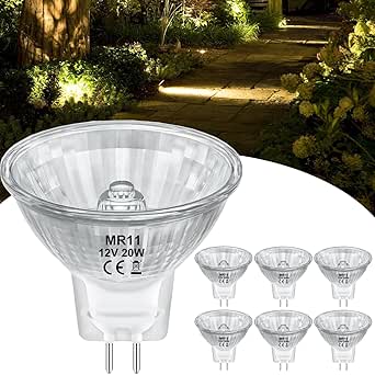 Nioclerce GU4 MR11 20W 12V - 6 Pack MR11 Halogen Bulb with GU4 Base ...