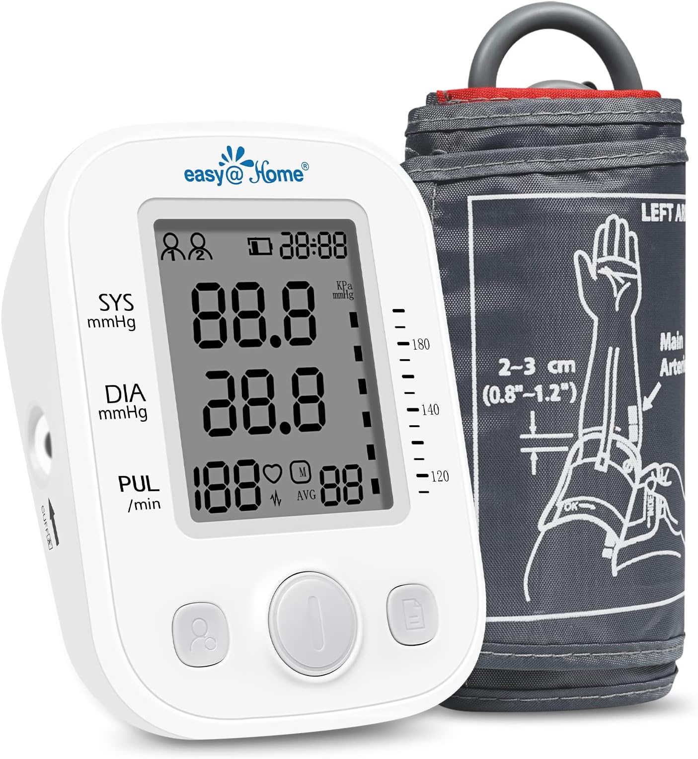 Amazon.com: Easy@Home Digital Blood Pressure Monitor Upper Arm with ...