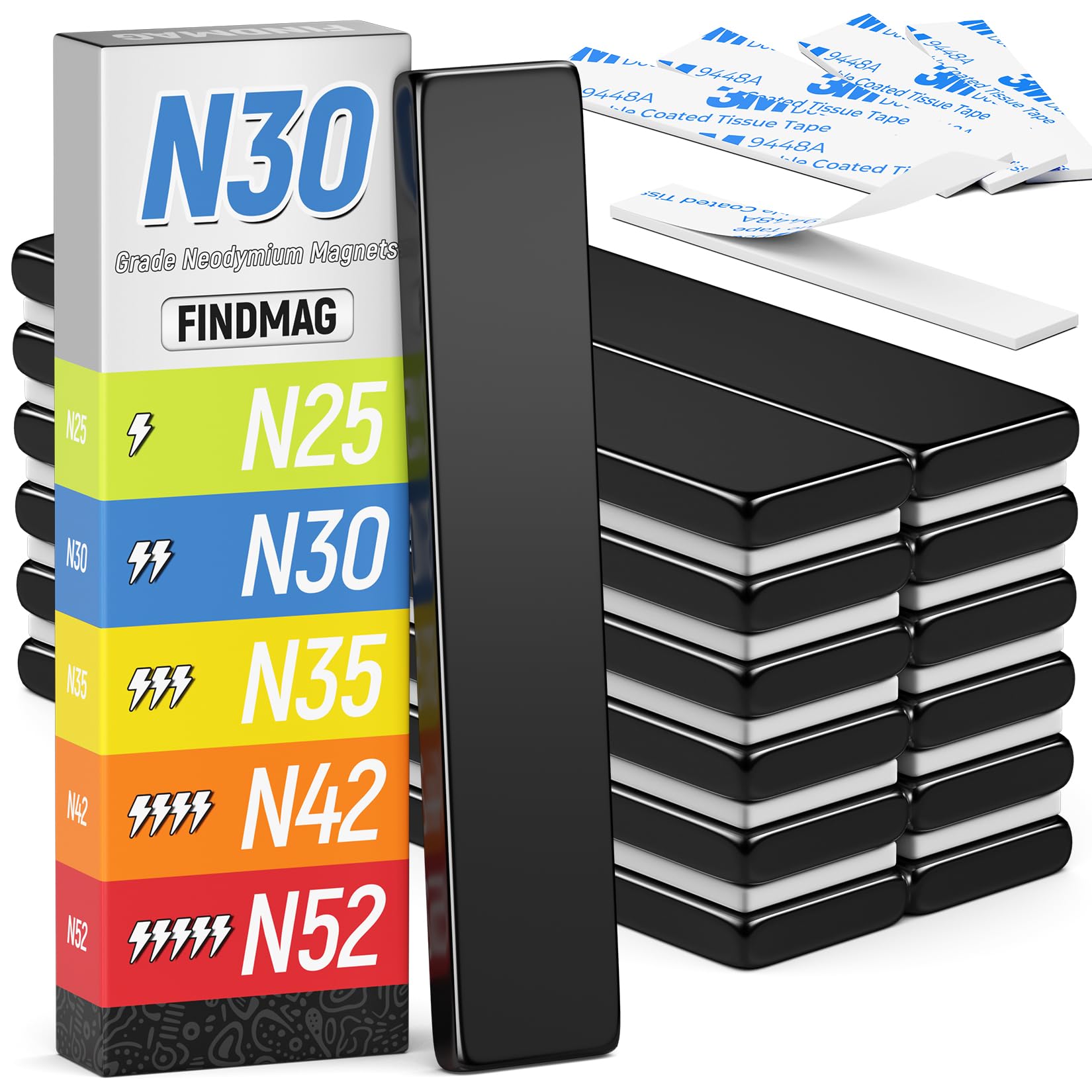 Snapklik.com : FINDMAG Powerful Rare Earth Neodymium Bar Magnets ...