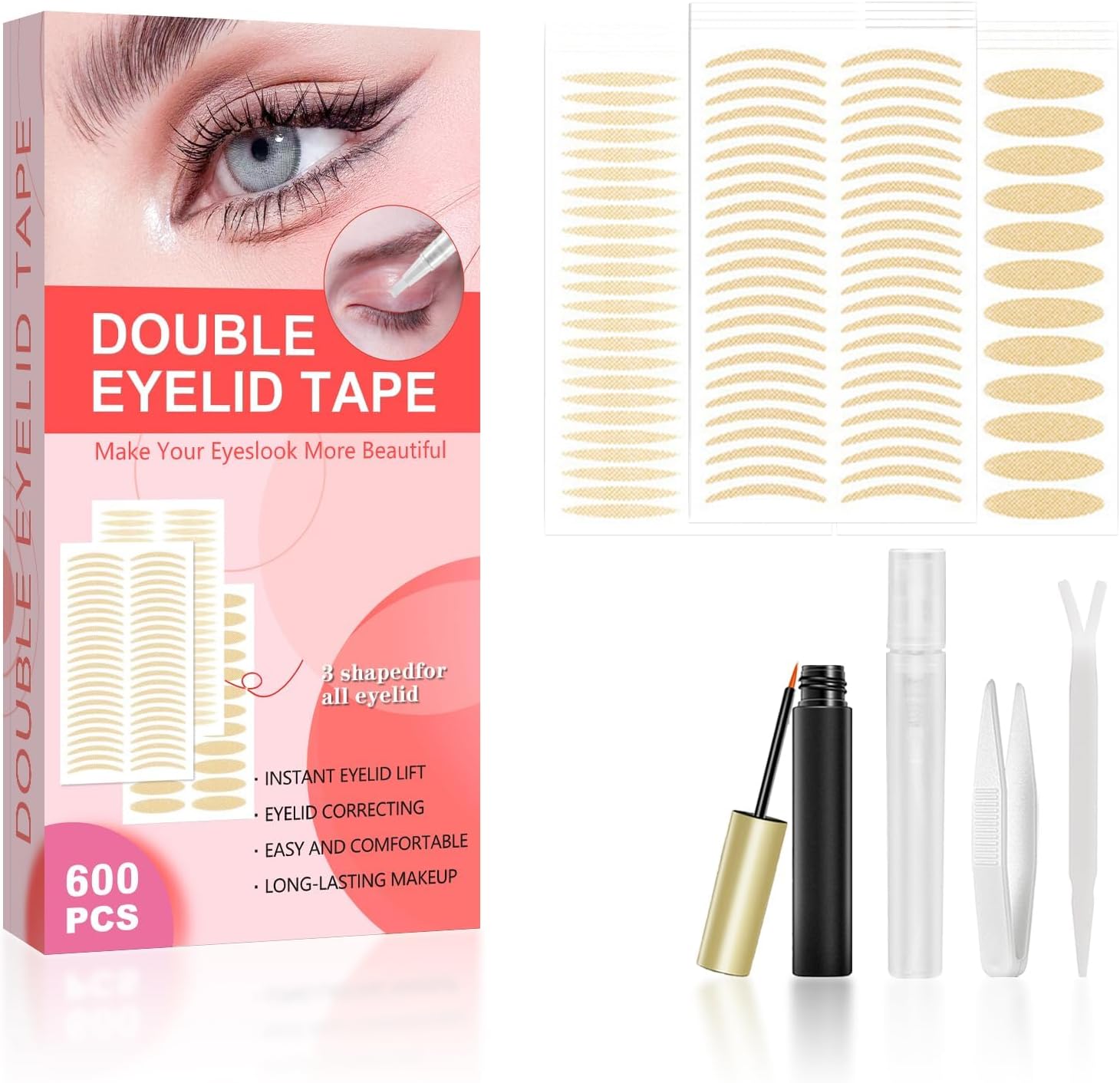 Amazon.com: Eyelid Tape for hooded eyes invisible, Invisible Eyelid ...