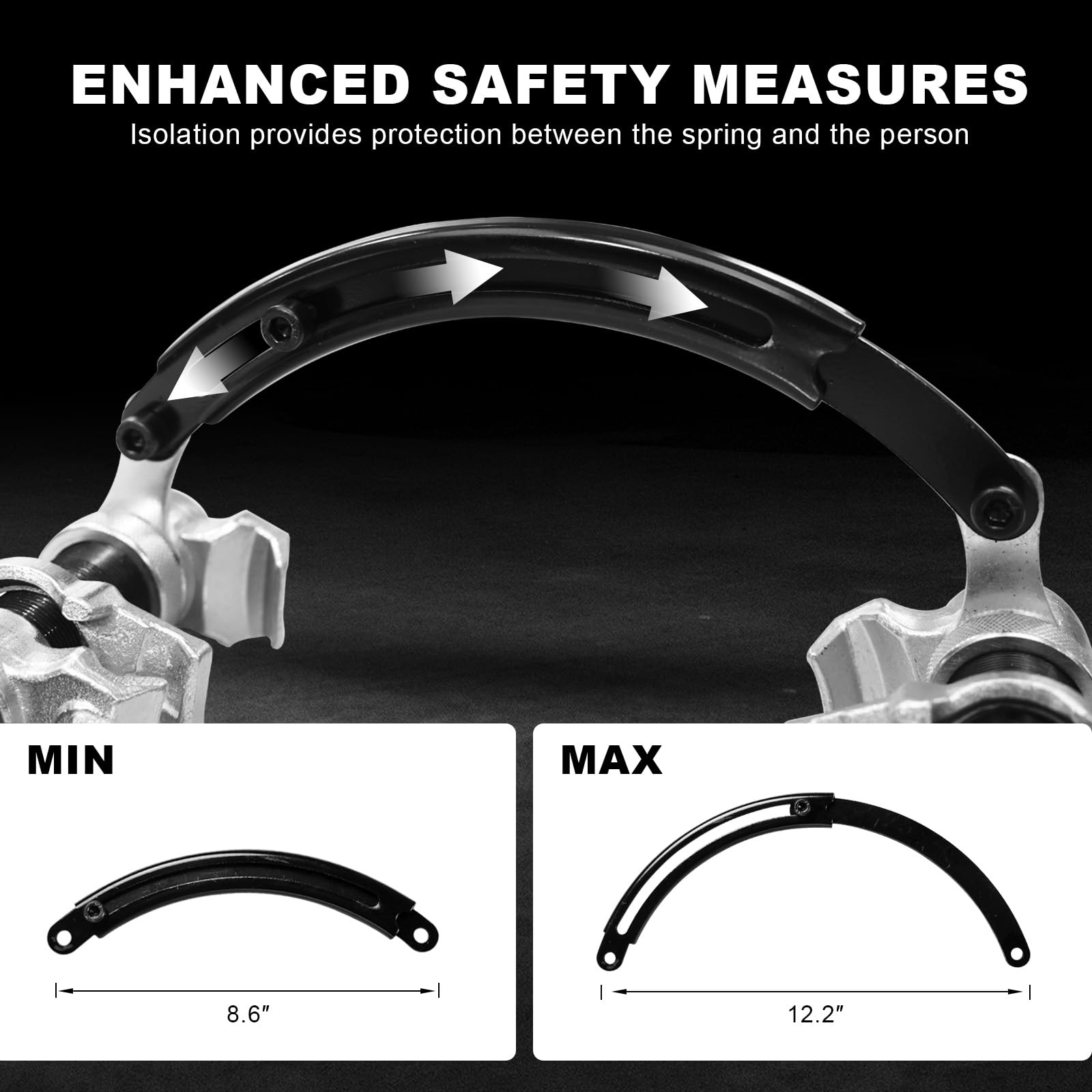 Snapklik.com : Jack Boss 2-Piece Coil Spring Compressor Tool Heavy Duty ...