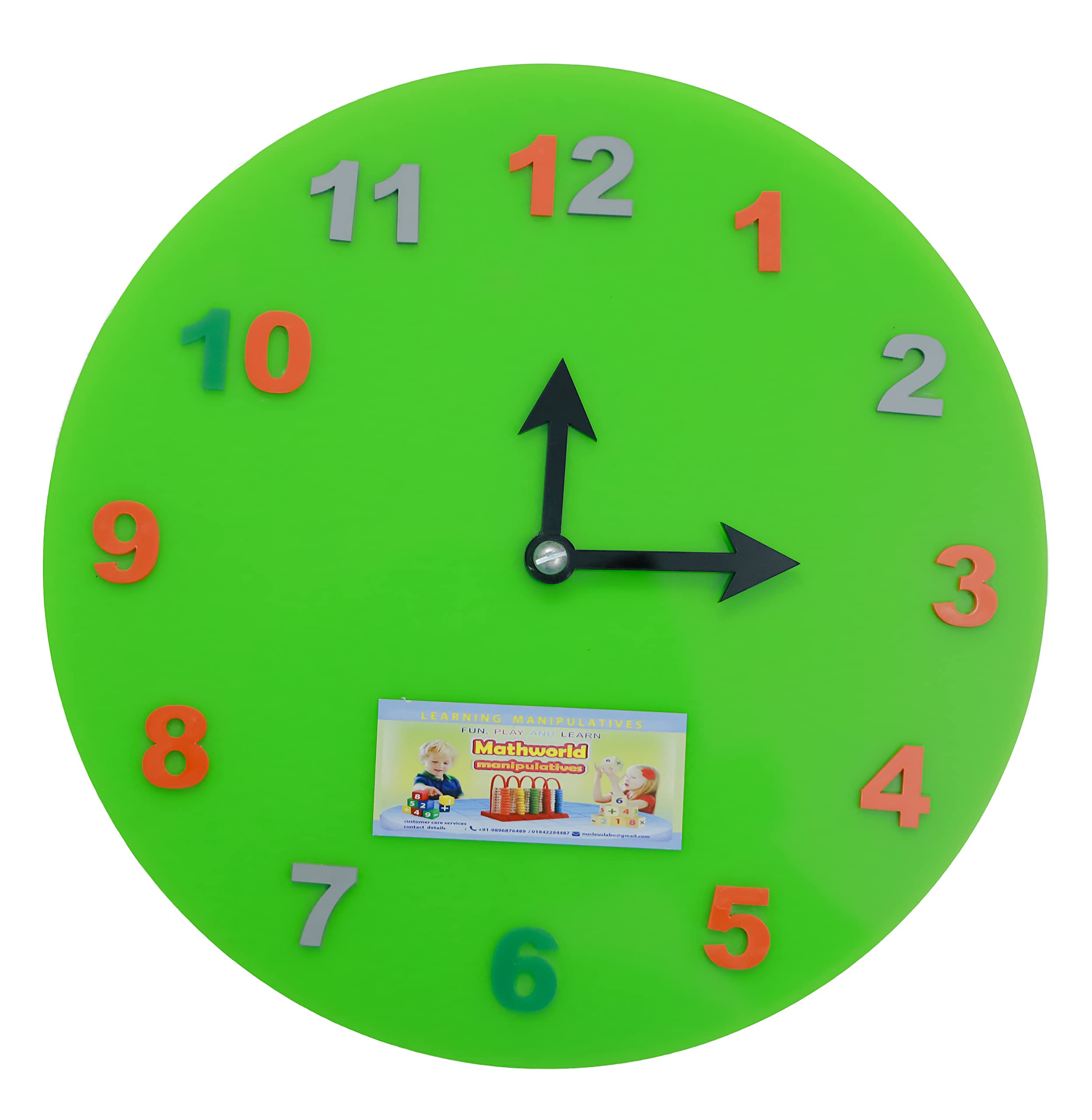 Buy Mathworld Student Dummy Time Learning Clock Round Size 15x15 cm for ...