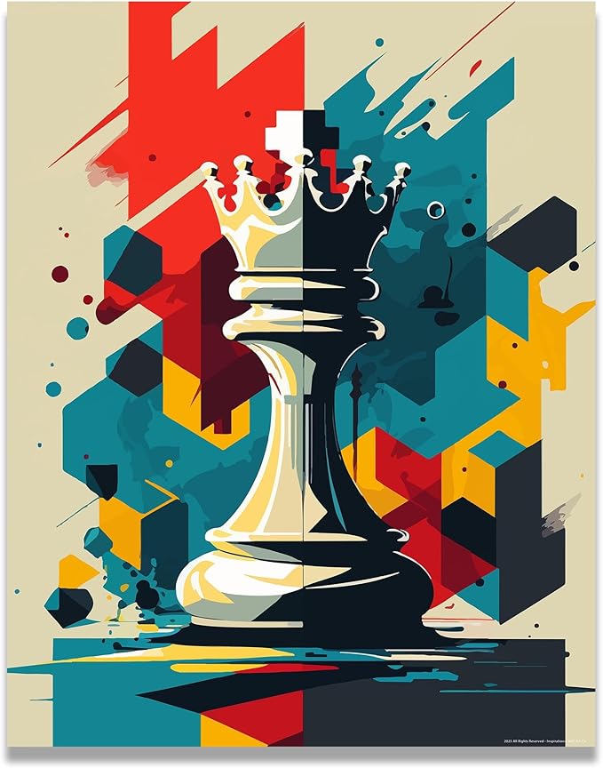 Amazon.com: Inspirational Wall Art Co. - Abstract | Chess Piece Decor ...