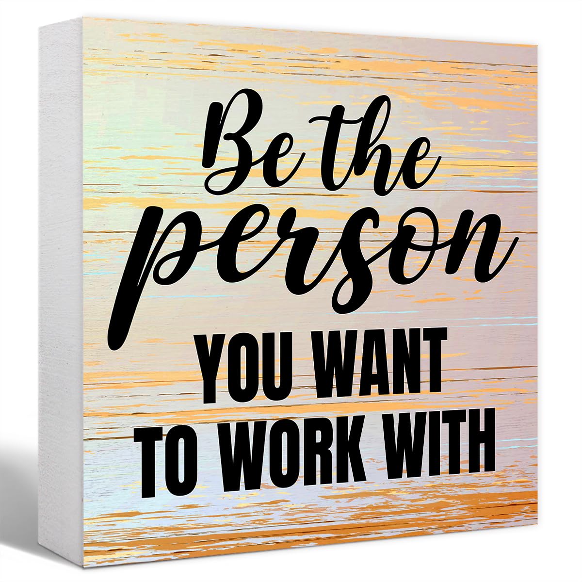 Amazon.com: Inspirational Rustic Wood Box Sign Be the Person You Want ...