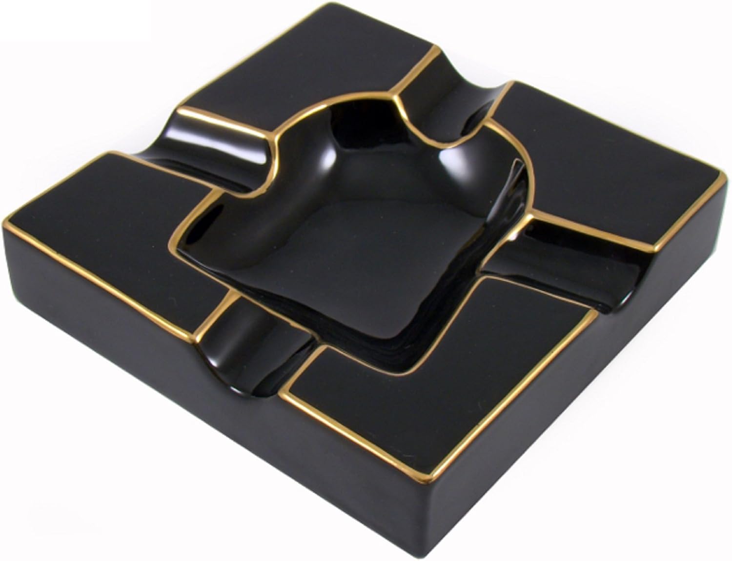 Amazon.com: cigar ashtray black gold, humidor: Home & Kitchen