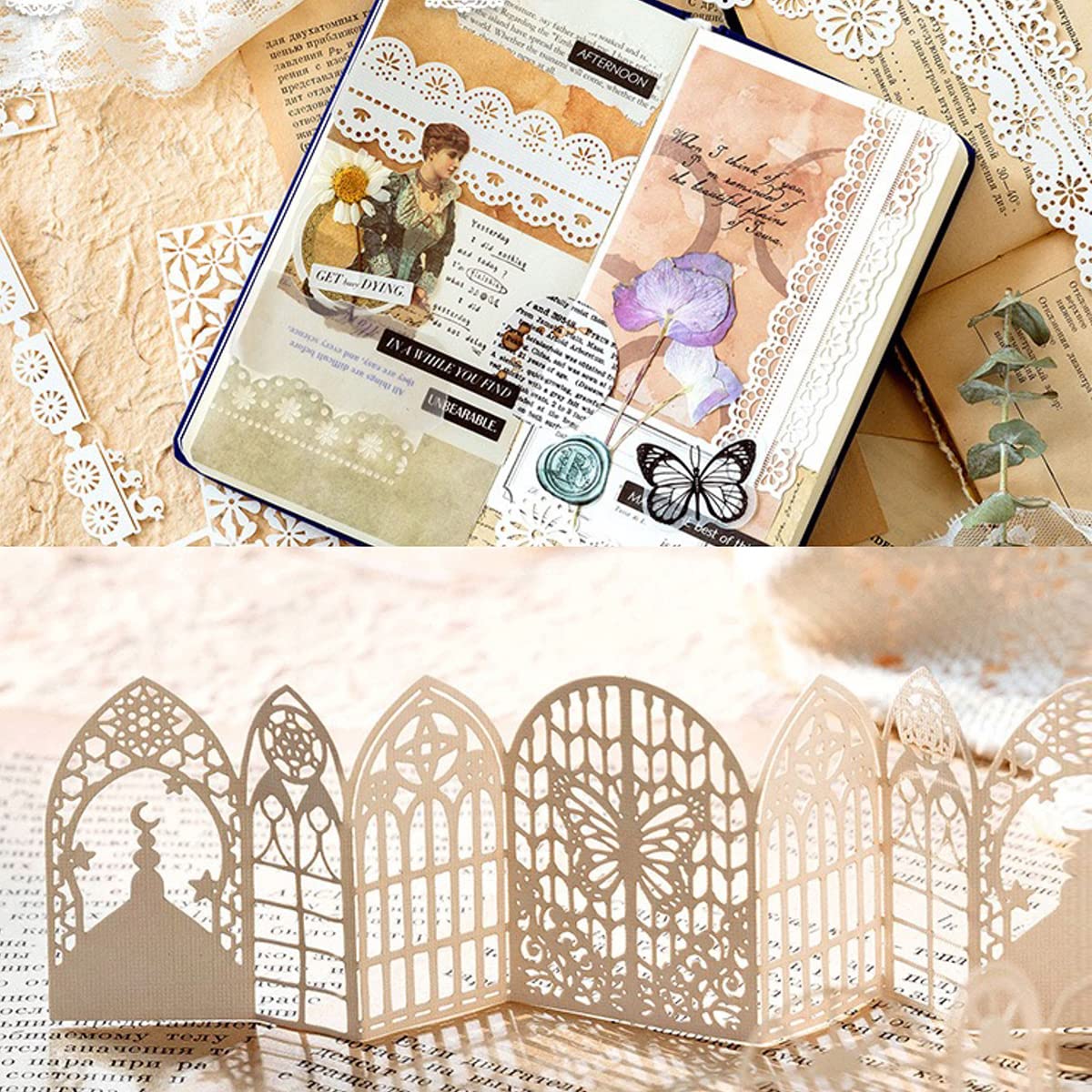 Snapklik.com : MOLNESO 30PCS Thick Lace Border Paper Scrapbook Frames ...