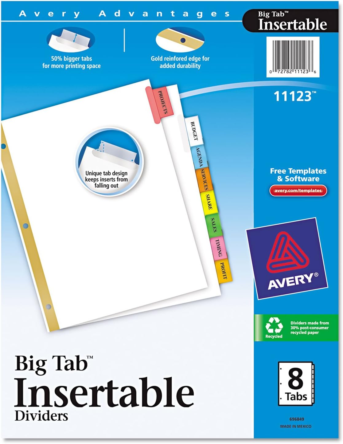 Amazon.com : Wilson Jones Insertable Tab Dividers, 5-Tab Set, Clear ...