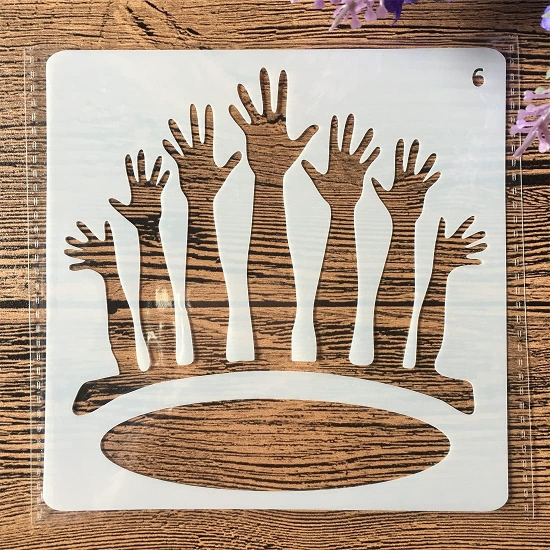 Amazon.com : 13cm Hands Stencils for Painting on Wood Canvas Paper ...