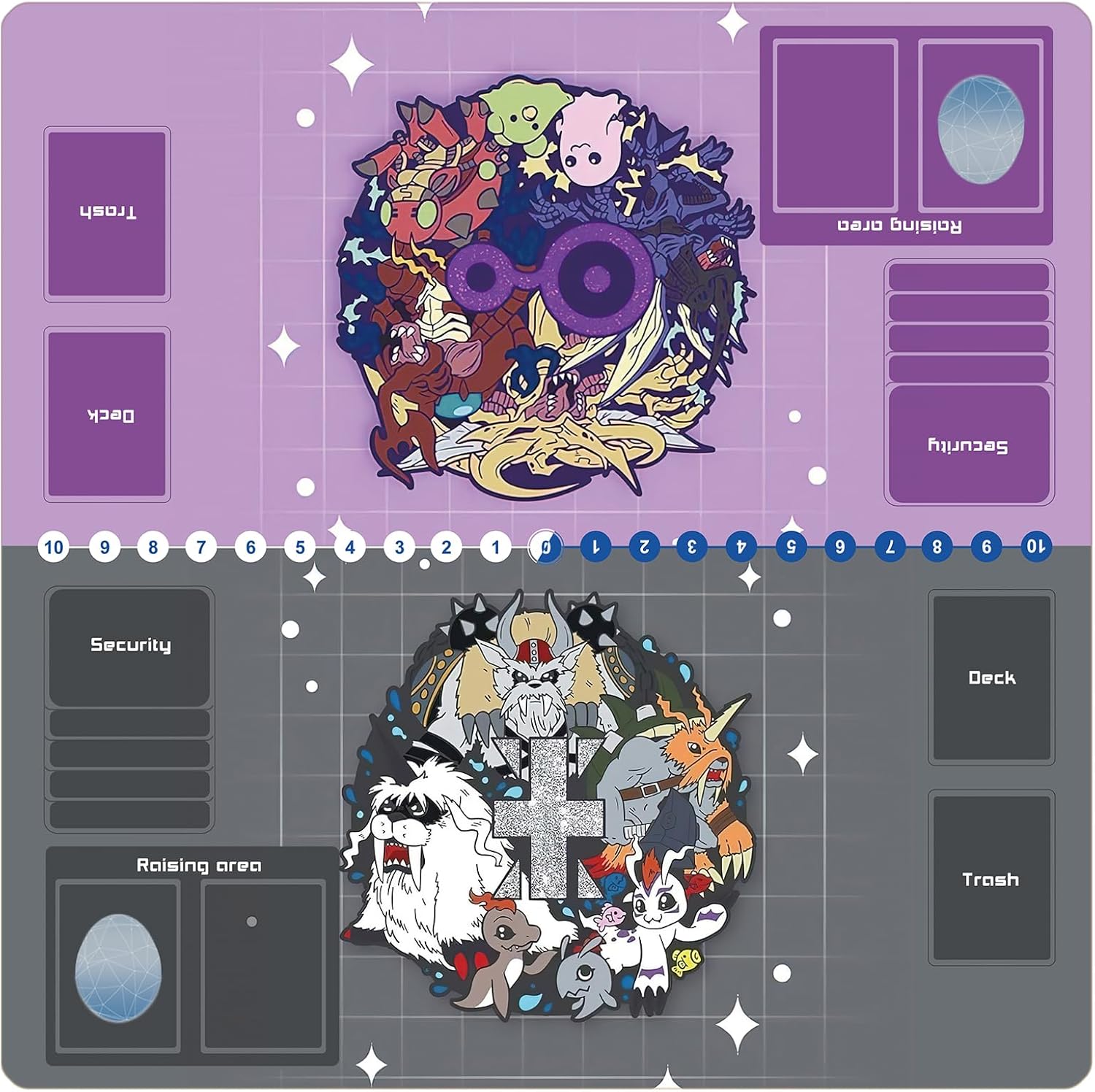 DTCG tapete de juego para Digimon Playmat de 2 jugadores, tapete de competencia de juegos ...