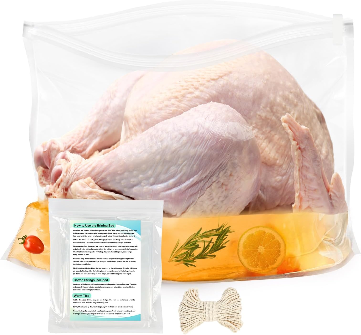 5 Gallon Turkey Brine Bag 16 Pack 20"x28" Bucket Liner Bags for ...