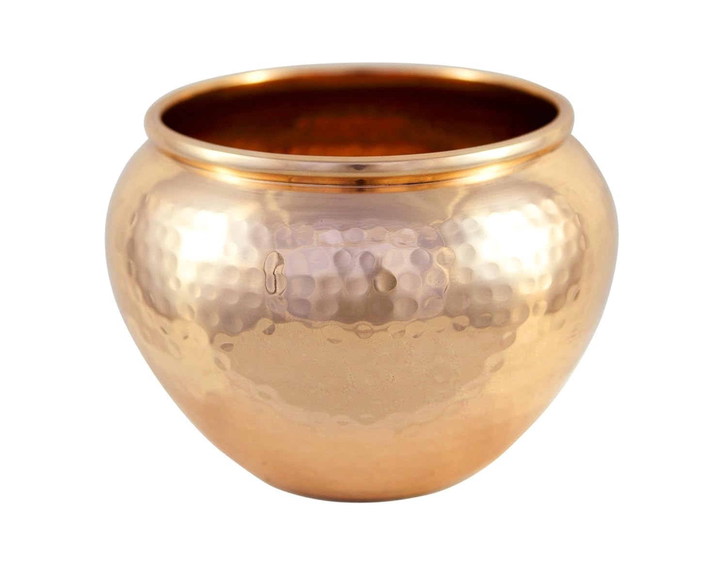 Hammered Solid Copper Small Vase, Planter, Pot - 100% Pure Copper ...