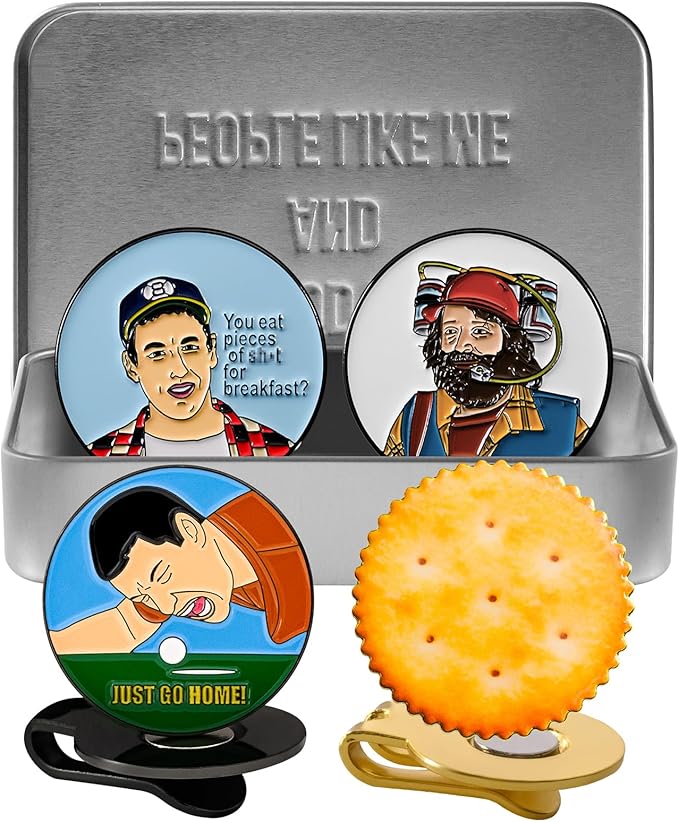 Amazon.com : SPORTY BUFF Golf Ball Markers Gift Set - Funny Golf Gifts ...