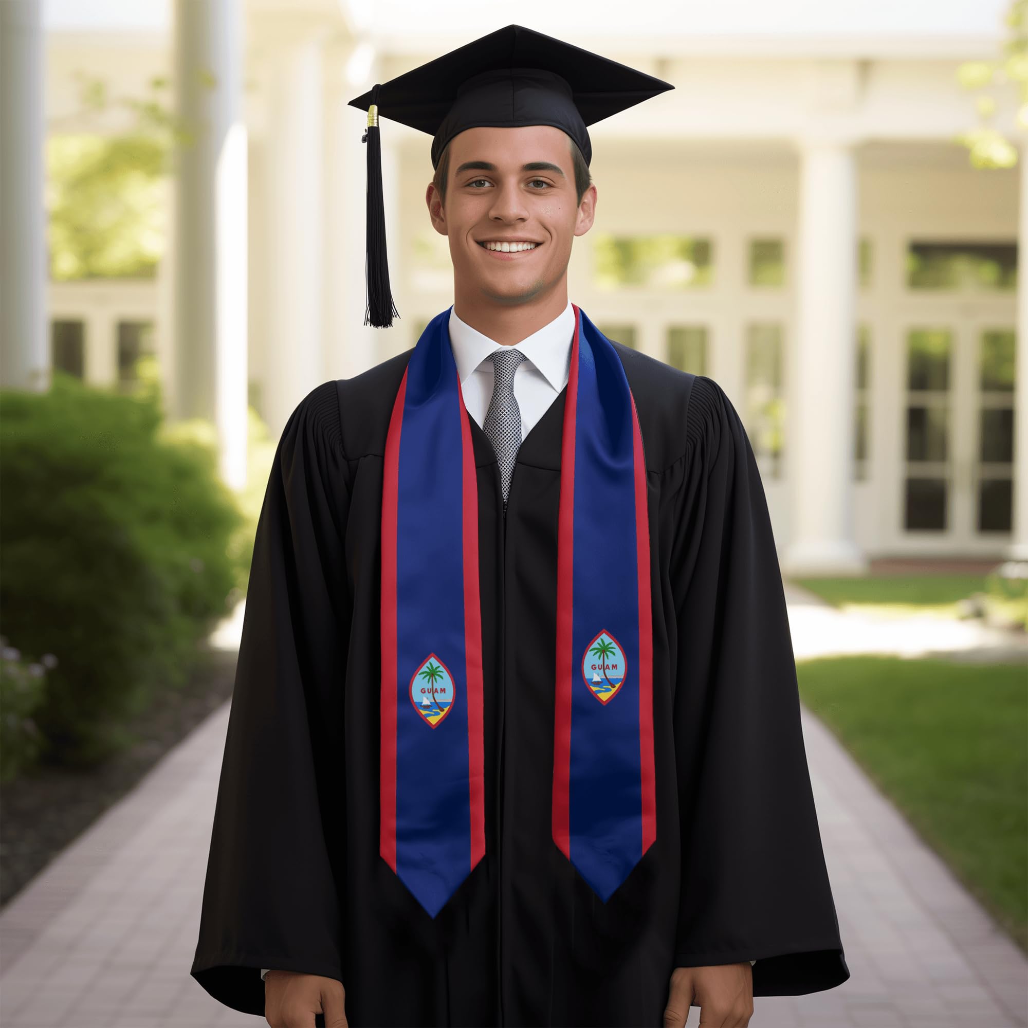 Snapklik.com : Guam Flag Graduation Stole Guam Flag Graduation Sash ...