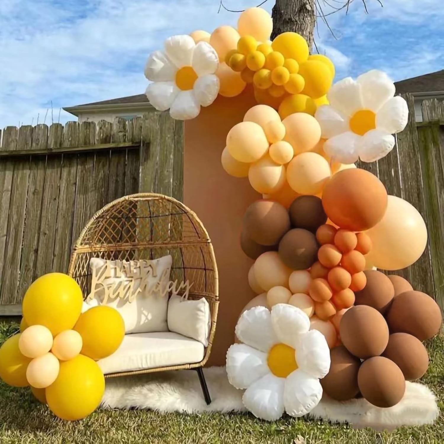 Amazon.com: MYDECORBL Daisy Balloon Arch Kit - 101 Pcs Balloons Garland ...