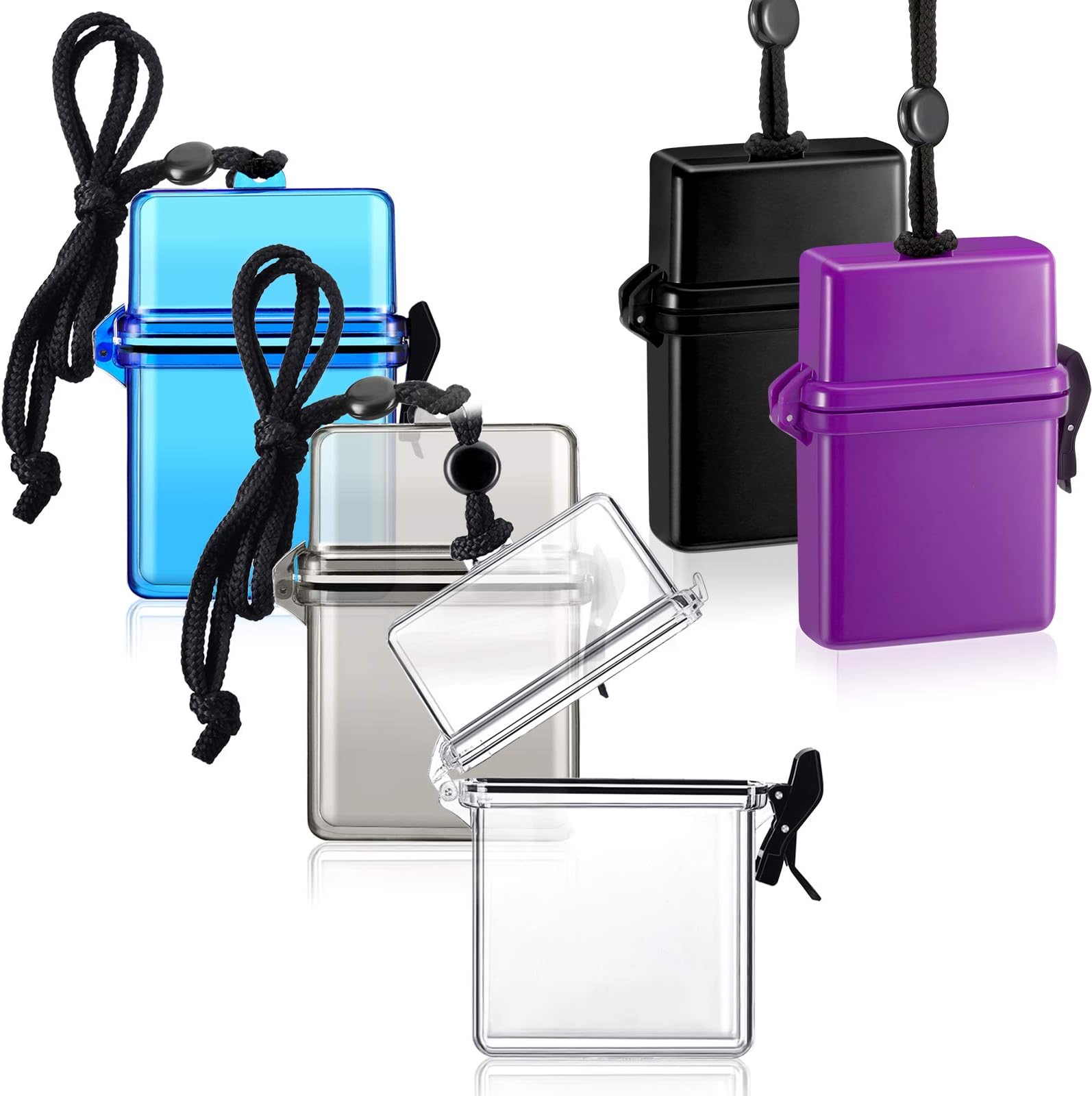 Amazon.com : Outus 3 Pieces Waterproof Case ID Card Holder with ...