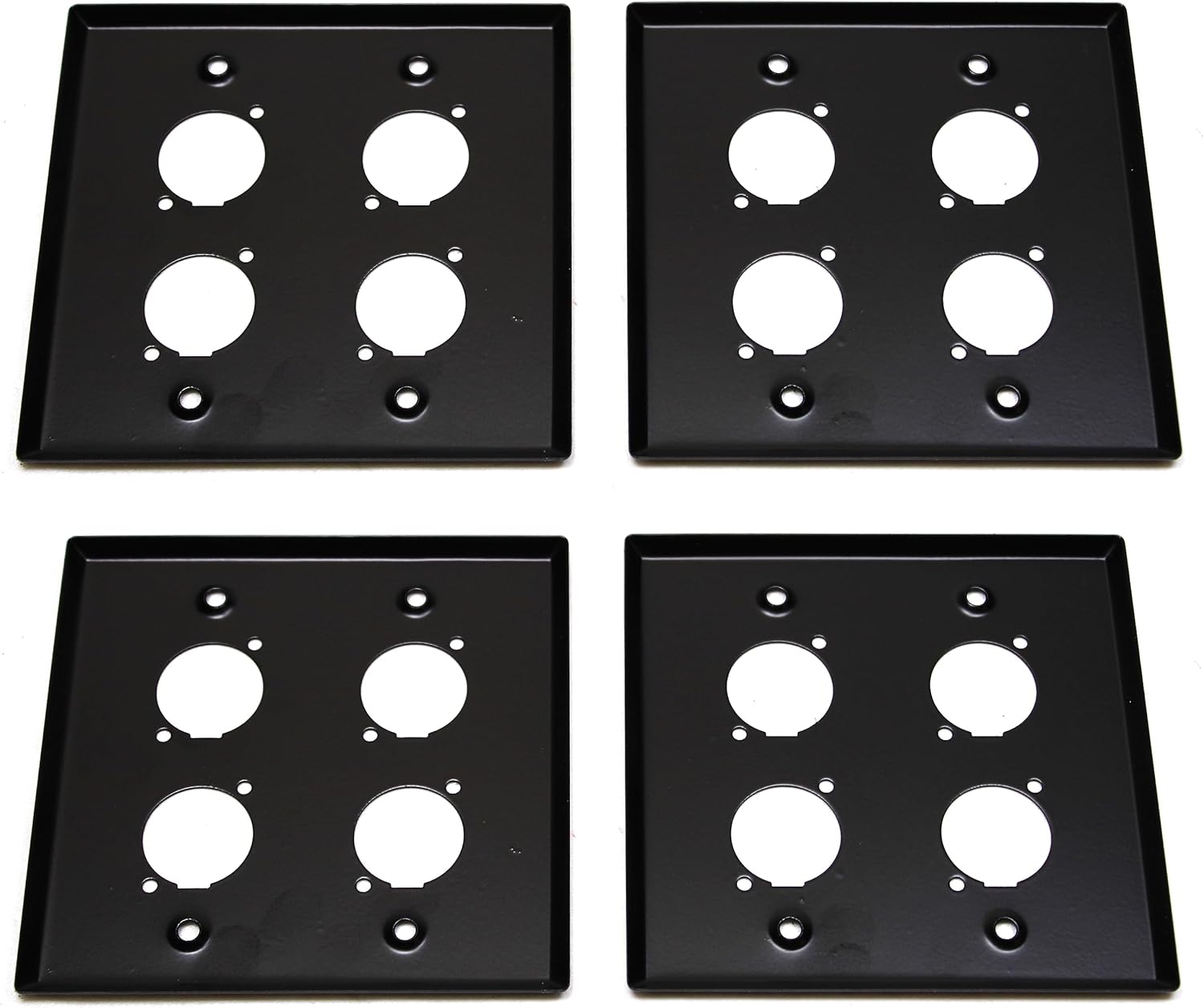 Amazon.com: (4) Four Double Gang Blank Wall Plate for Four XLR Male or ...