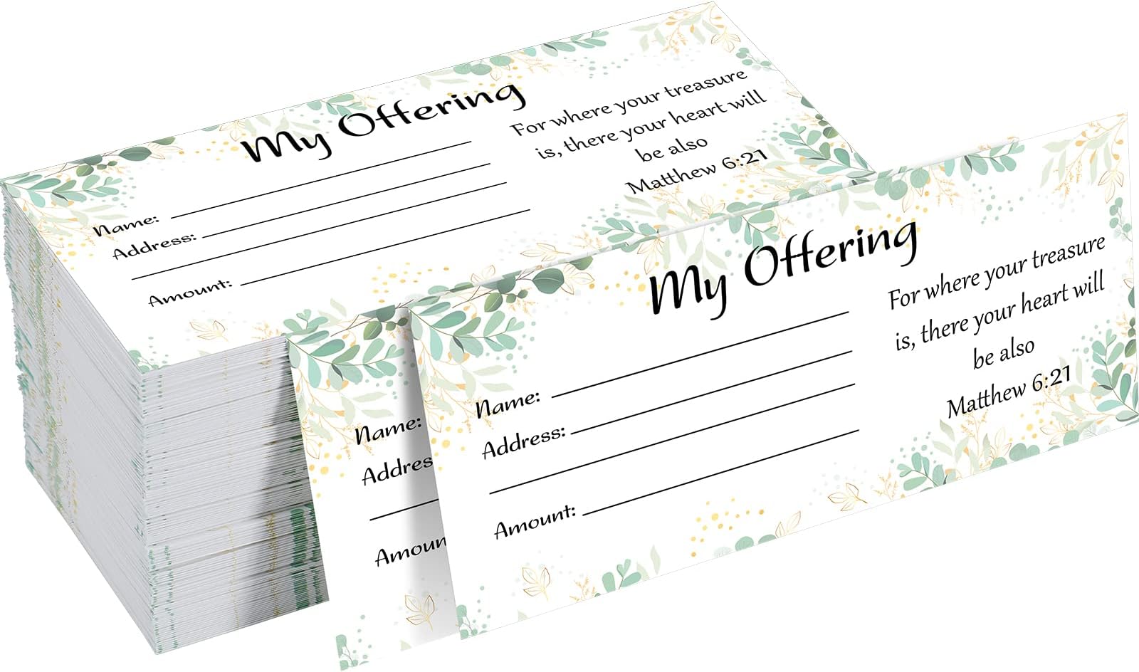 Amazon.com : Eaasty 500 Pcs Church Offering Envelope My Offering Bill ...