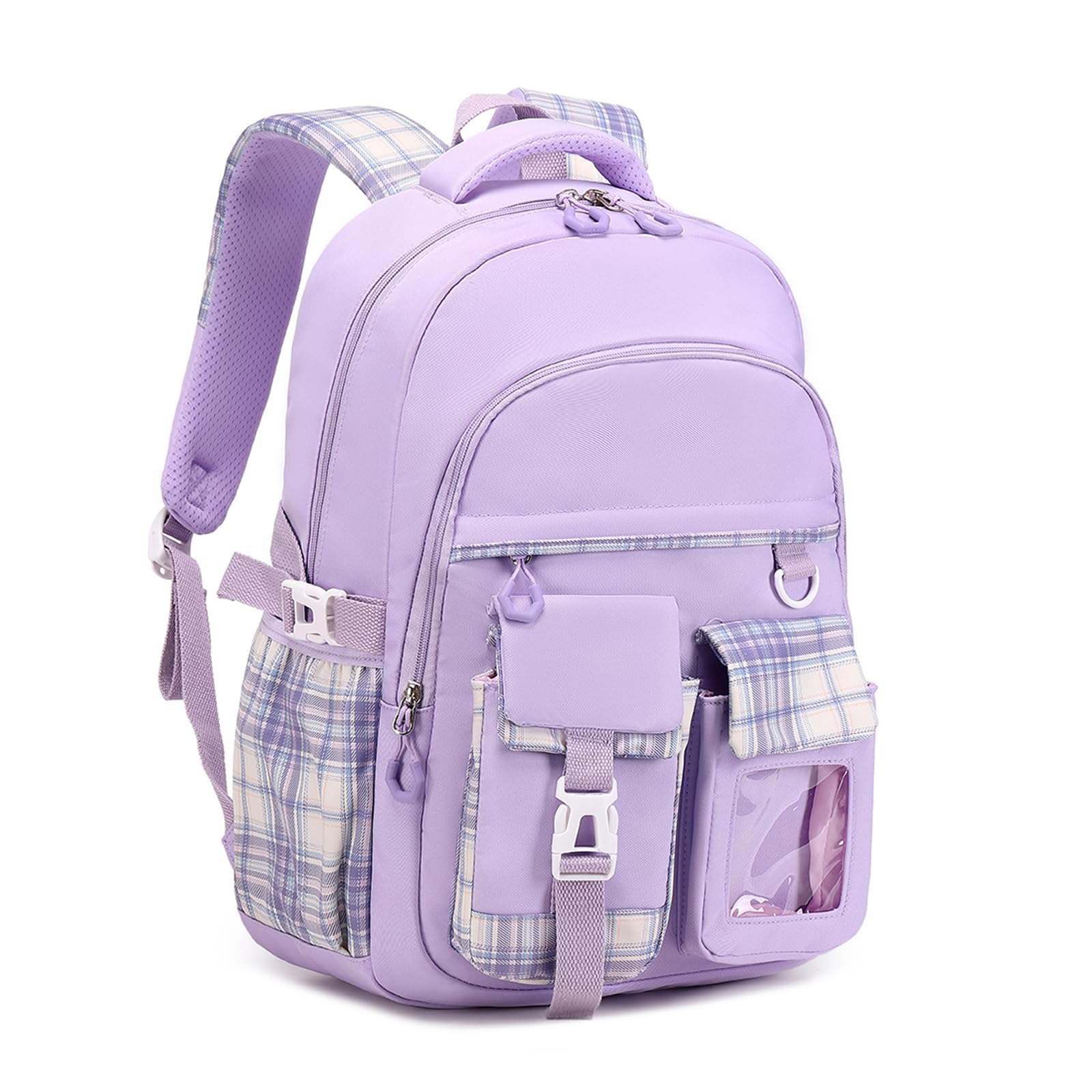Amazon.com | rlpgdji Kawaii Backpack Stylish and cute plaid school bag ...
